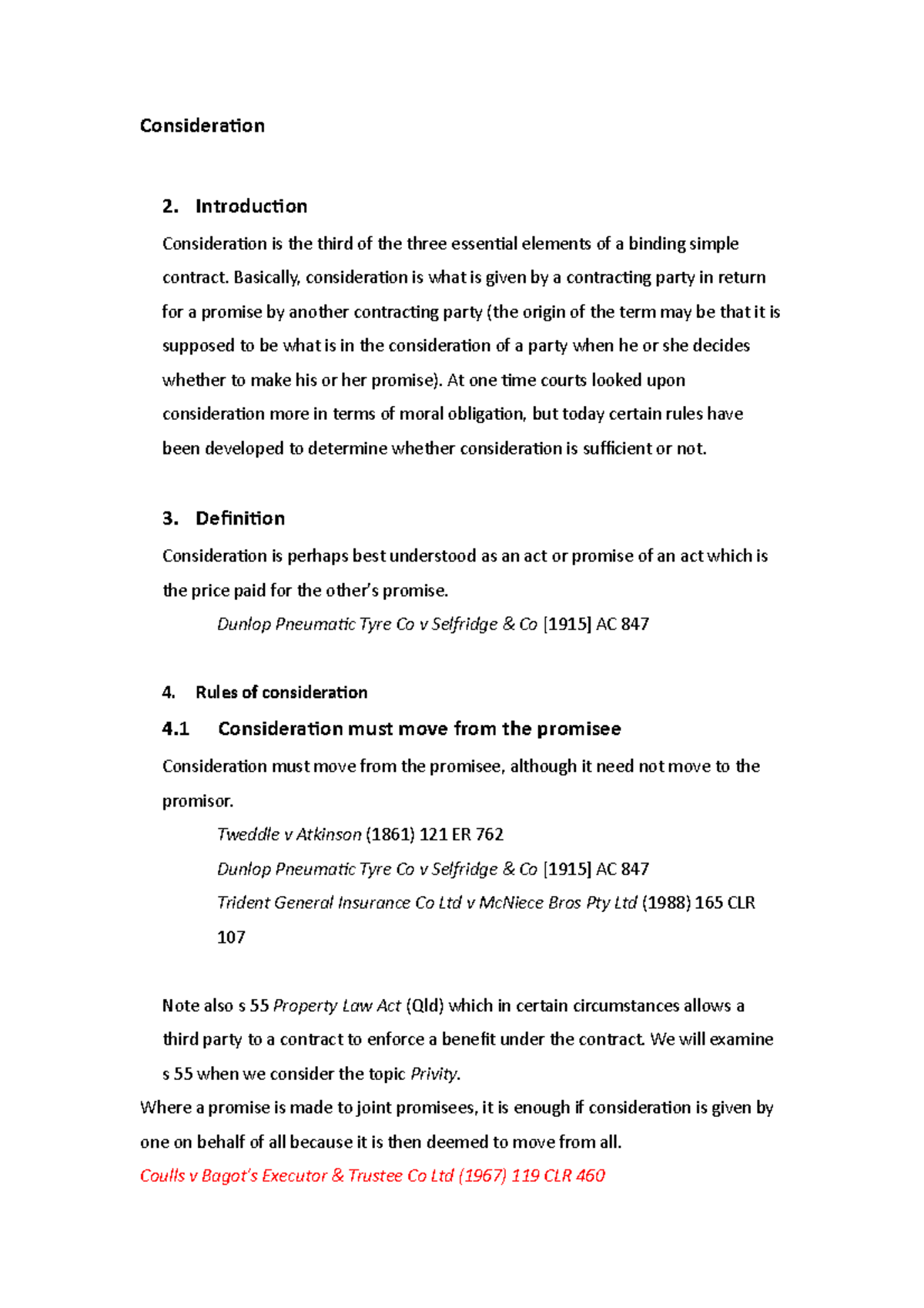 LLB202 Contract Law Week 3 Consideration - Consideration 2 ...