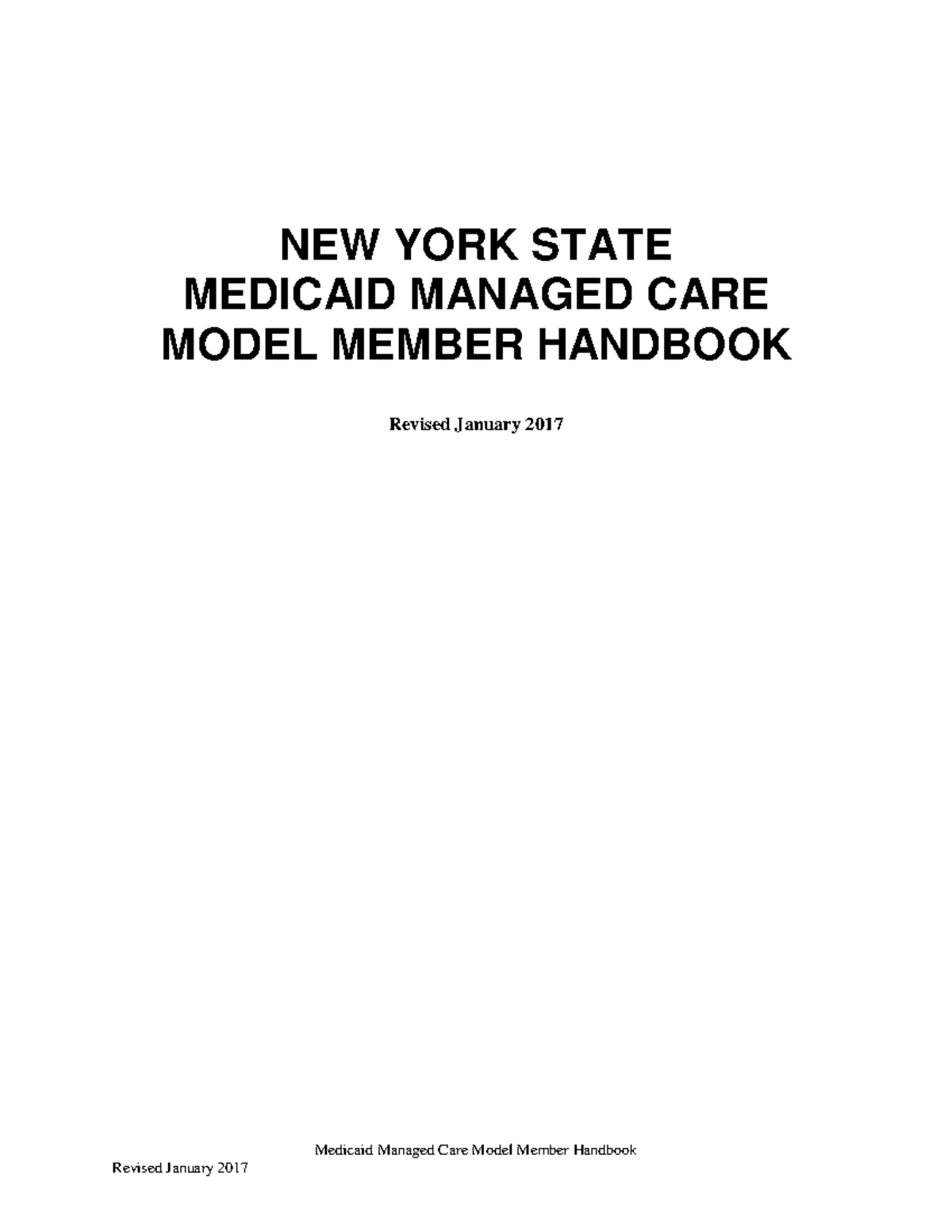 NYMHandbook - ssss - Medicaid Managed Care Model Member Handbook ...