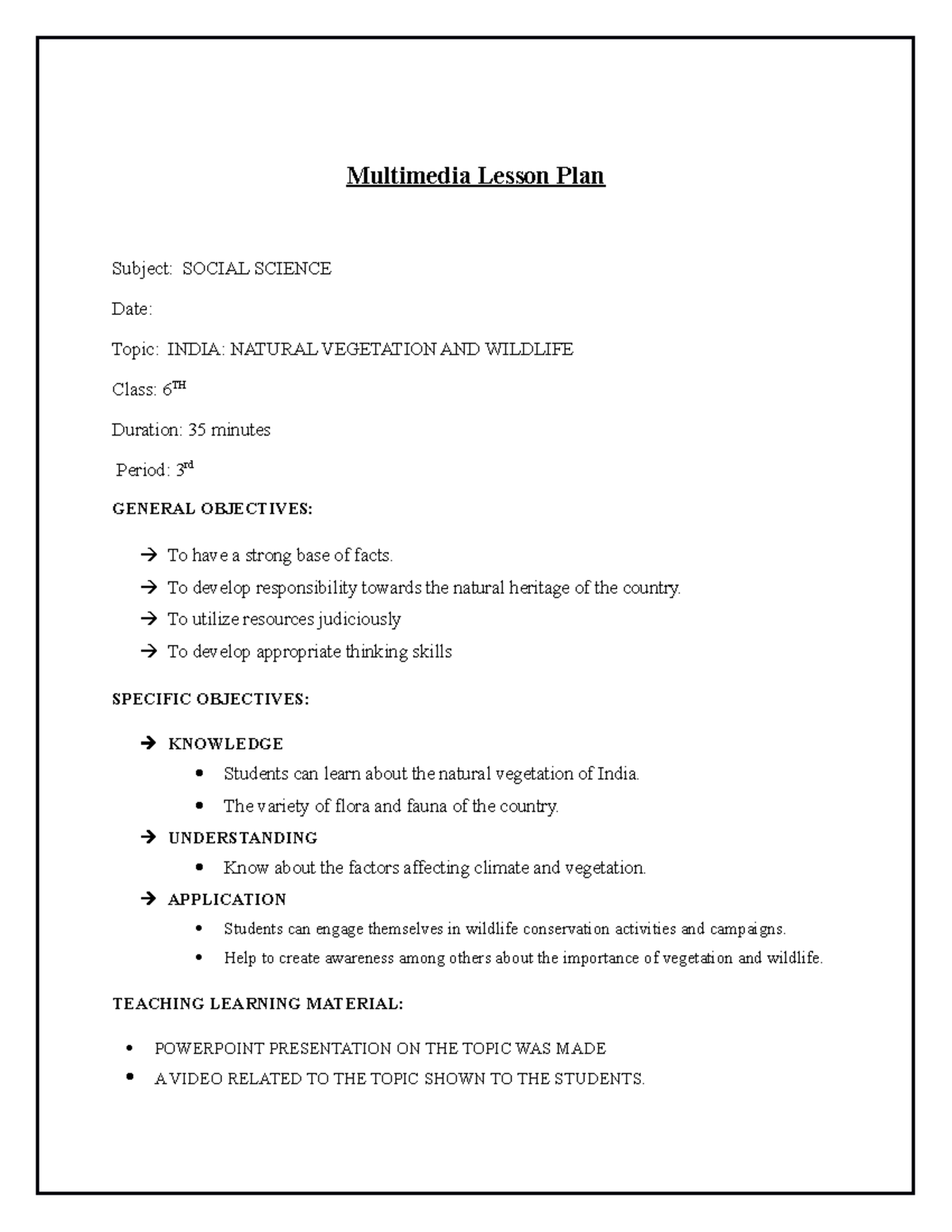 Multimedia Lesson Plan Social - Multimedia Lesson Plan Subject: SOCIAL ...