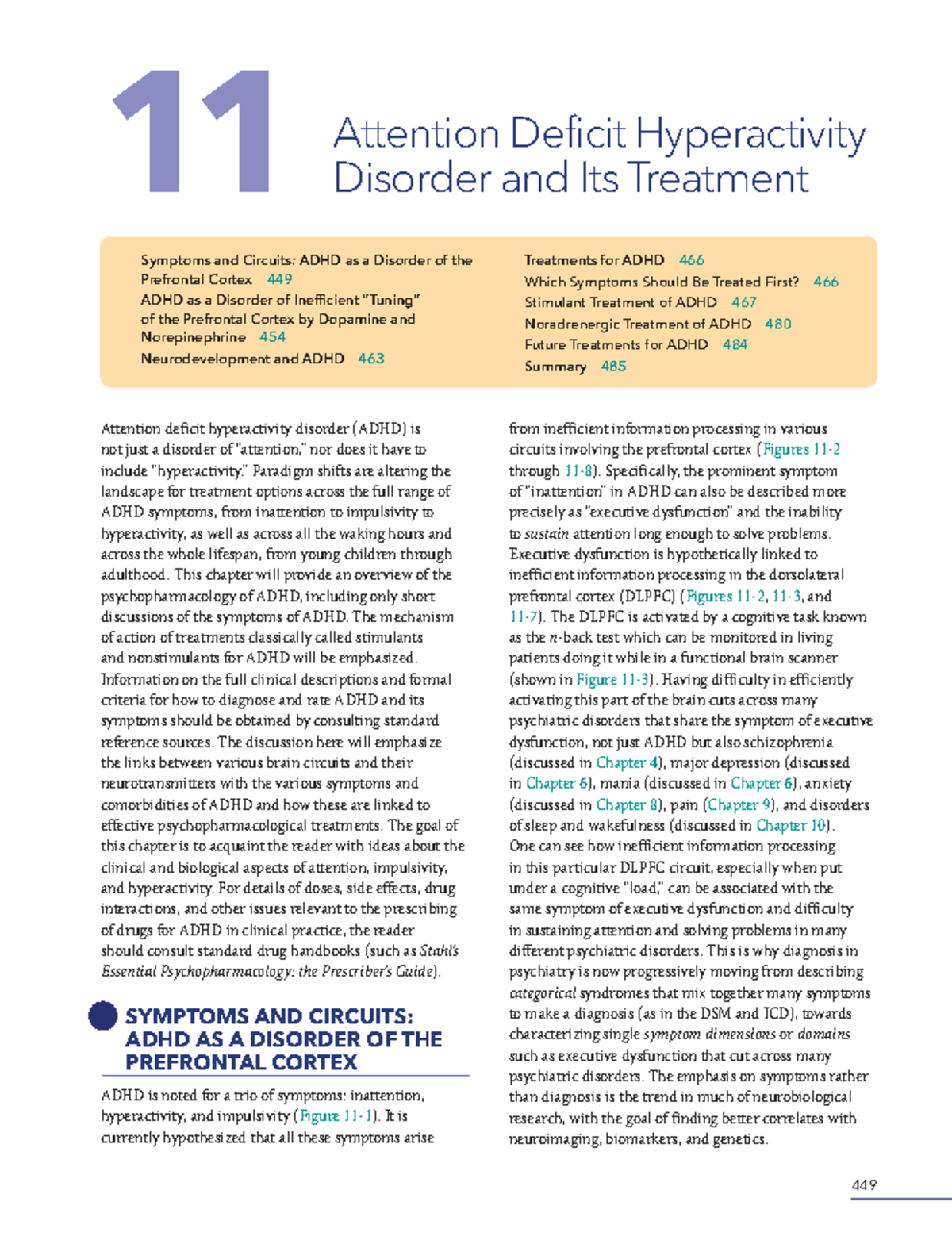 Stahl's 11 ADHD and Treatment - Attention Deficit Hyperactivity 11 Disorder and Its Treatment ...