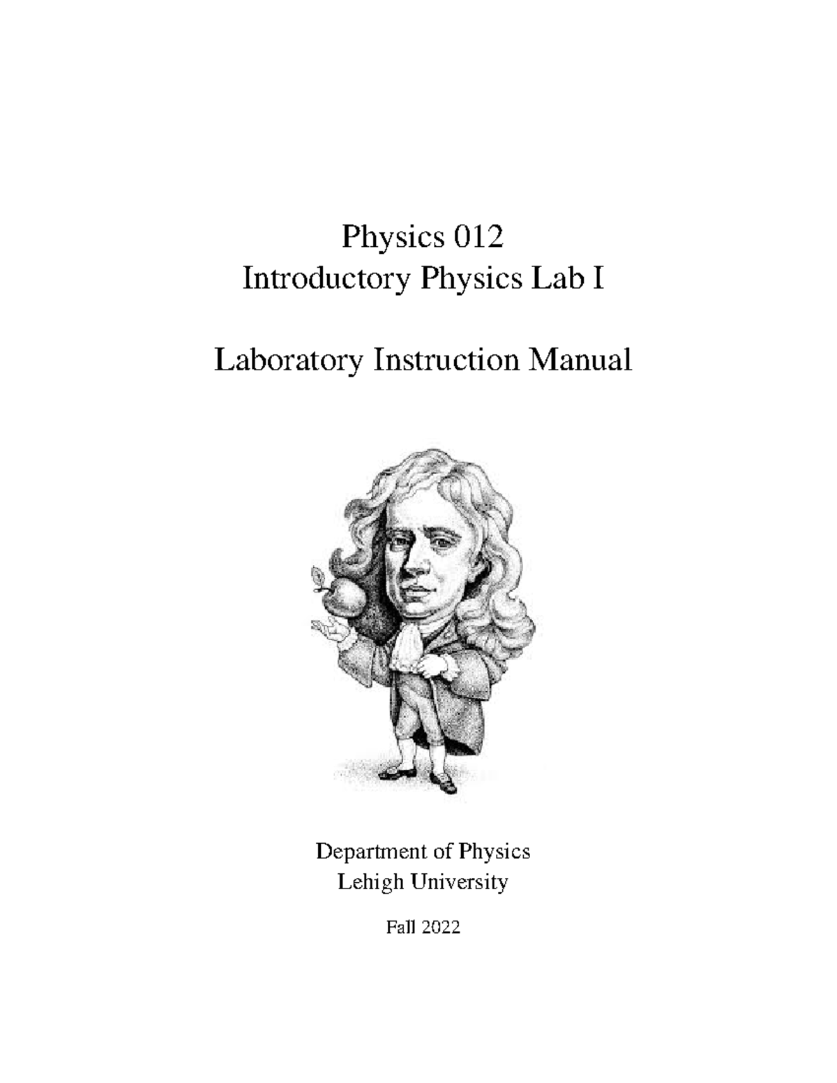 Physics 12 Lab Manual Fall 2022 - Physics 012 Introductory Physics Lab ...