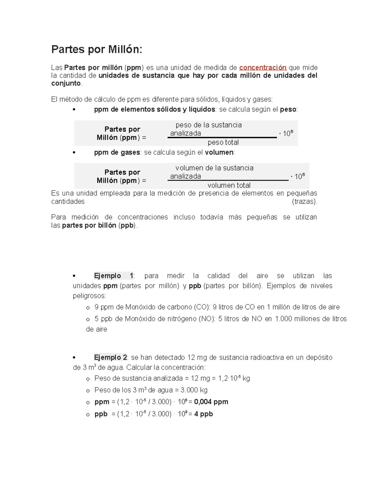 Partes por Millón - segu - Partes por Millón: Las Partes por millón ...