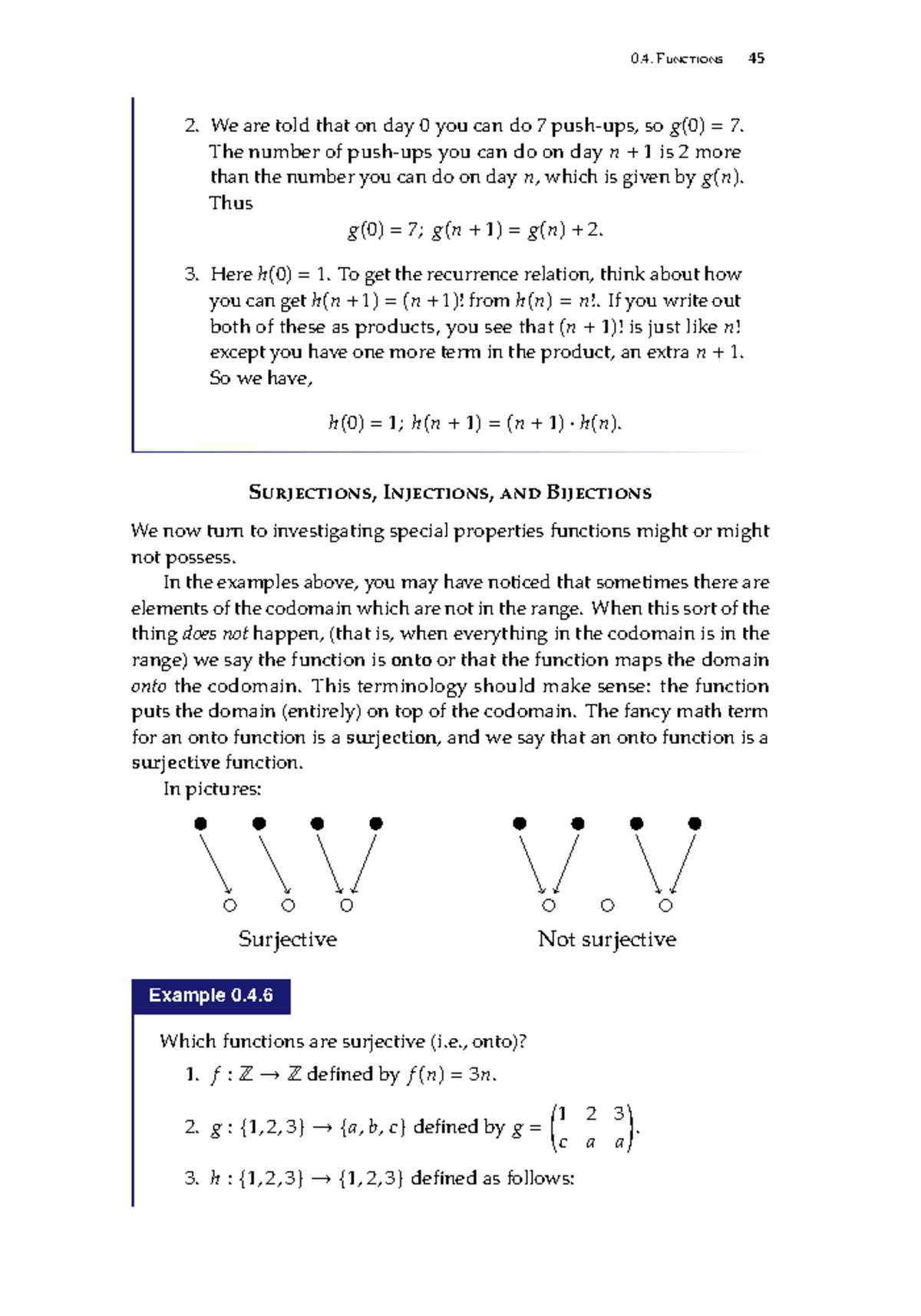 Discrete mathematics-21 - Functions 45 We are told that on day 0 you ...