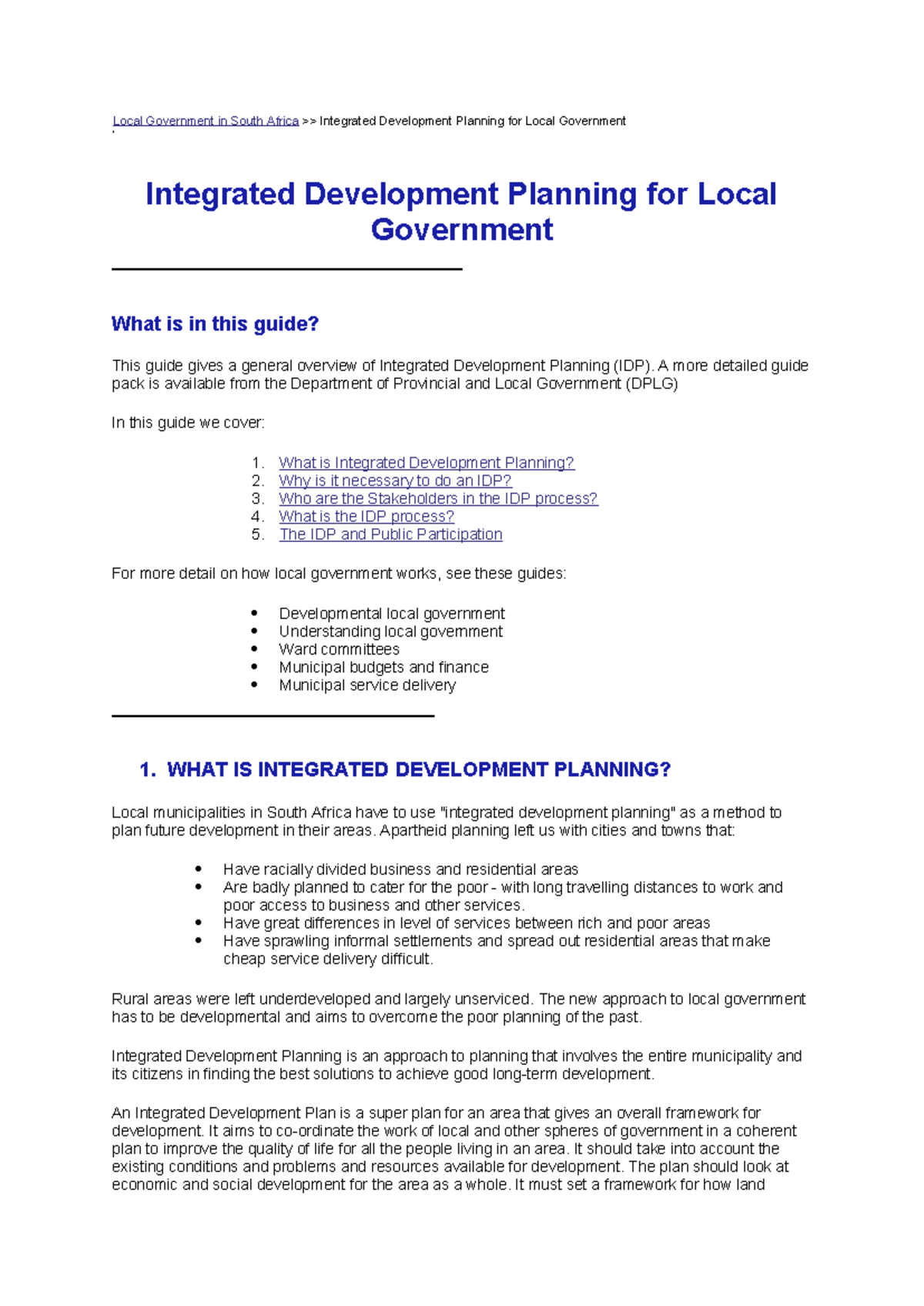 What is the IDP - Assistance with project - ALC131 - UWC - Studocu