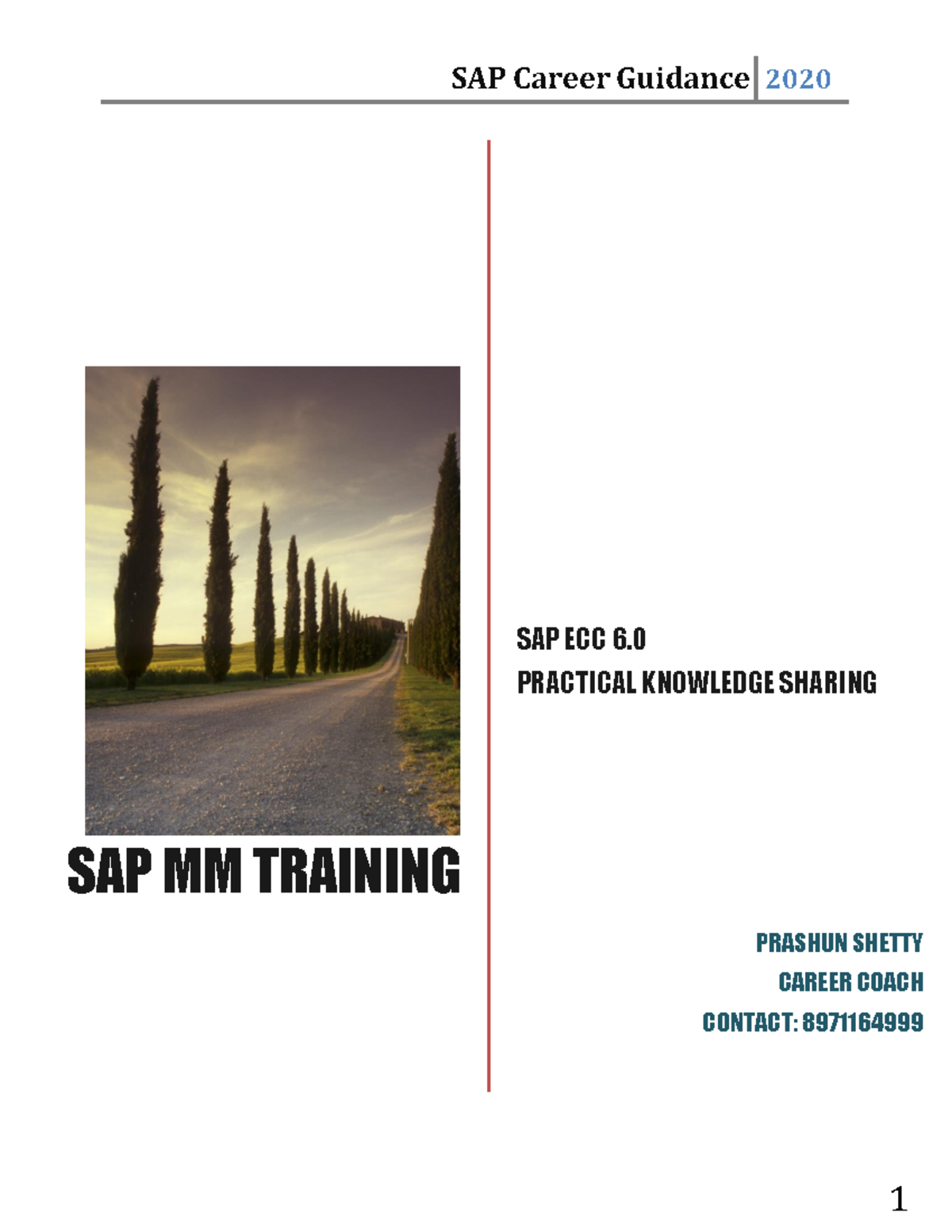 Pdfcoffee - CSE - SAP MM TRAINING SAP ECC 6. PRACTICAL KNOWLEDGE SHARING PRASHUN SHETTY CAREER ...