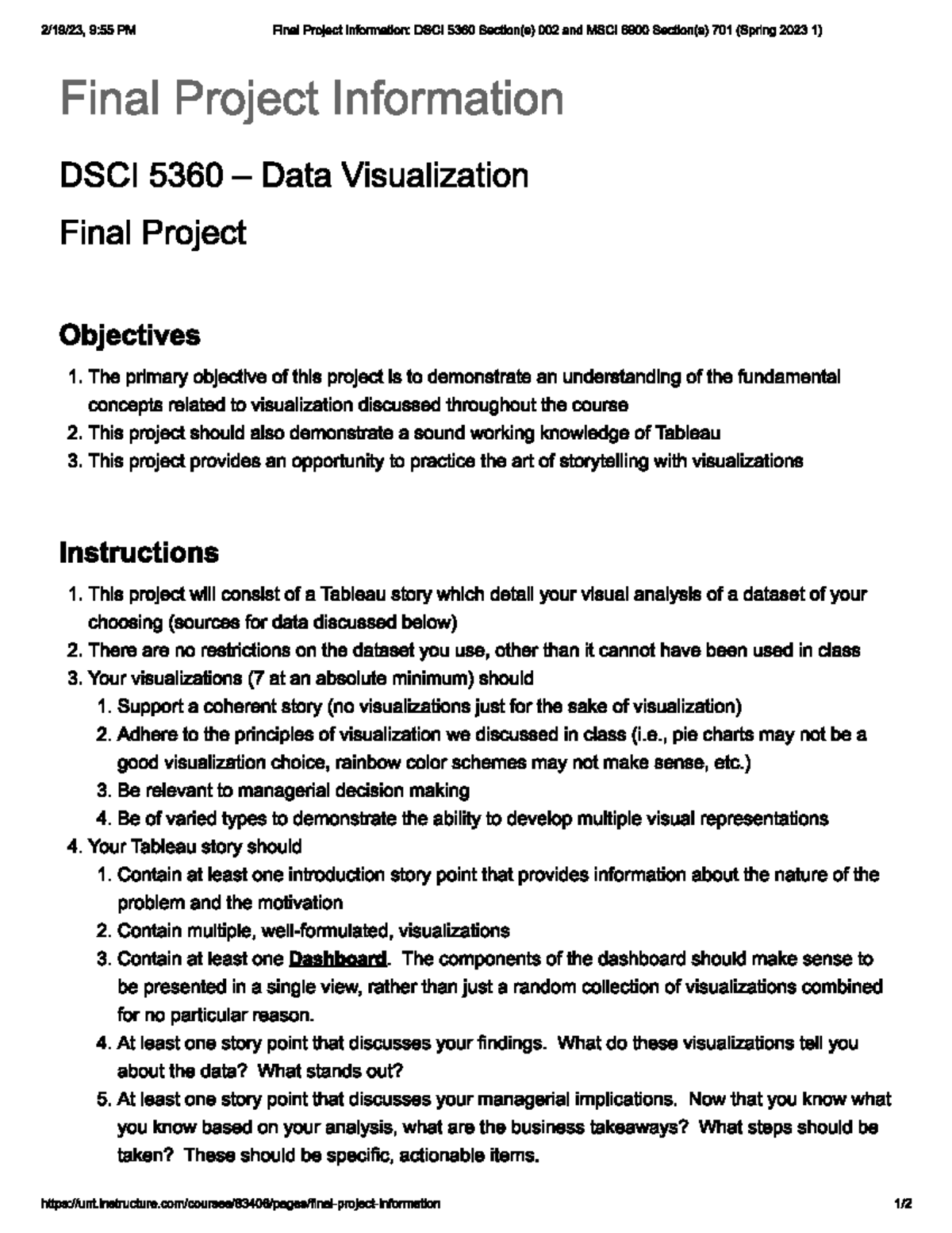 DATA VIZ Final PROJ - DSCI 5360 - Studocu