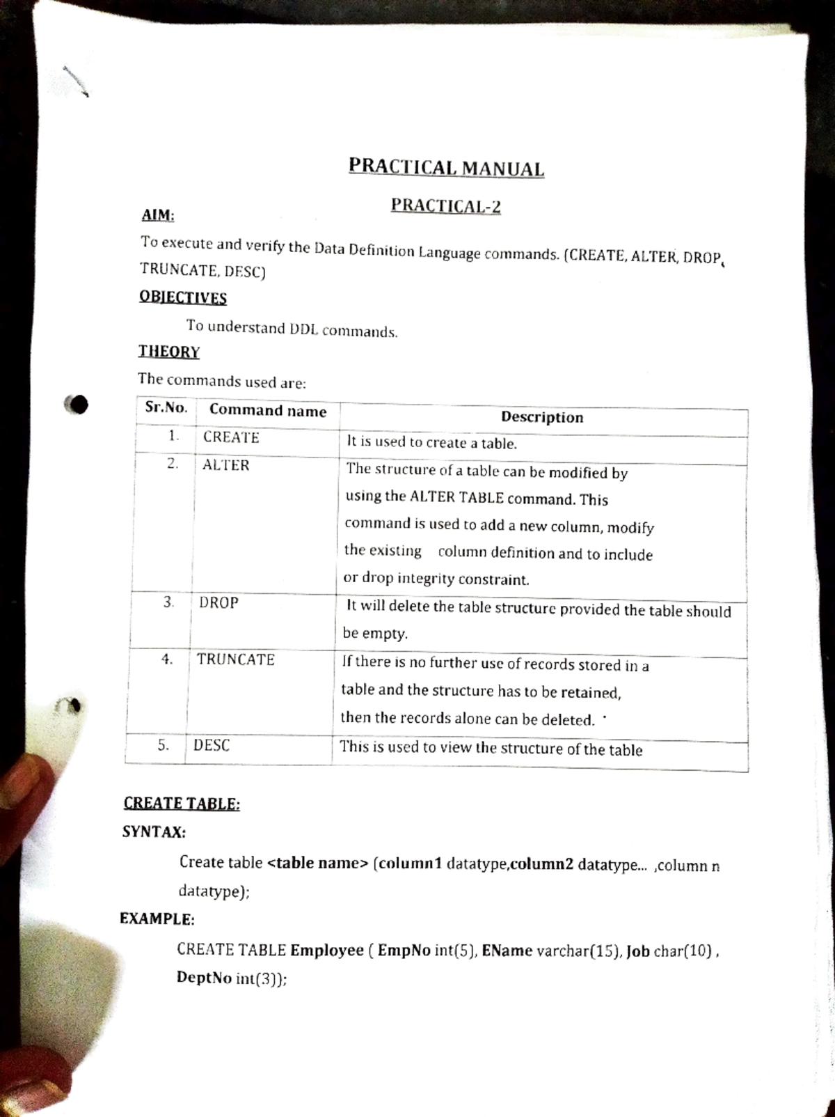 DBMS Lab - material - Computer Engineering - Studocu