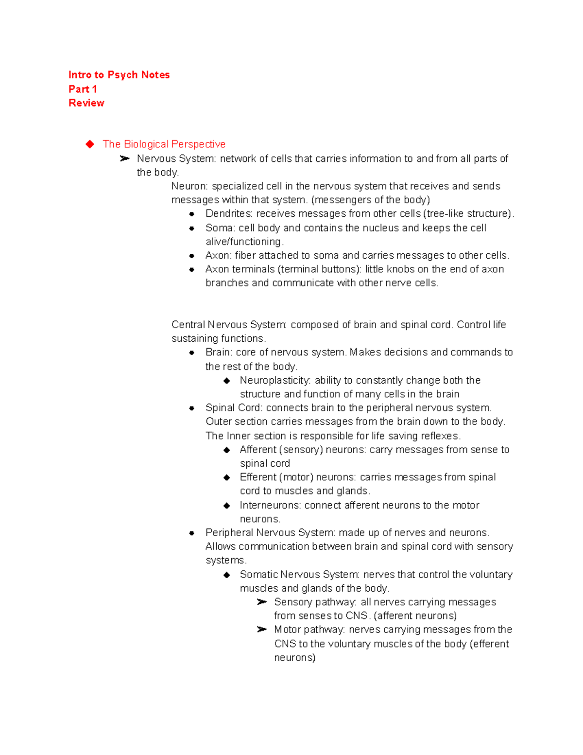 1 Intro to Psych Notes - Google Docs - Intro to Psych Notes Part 1 ...