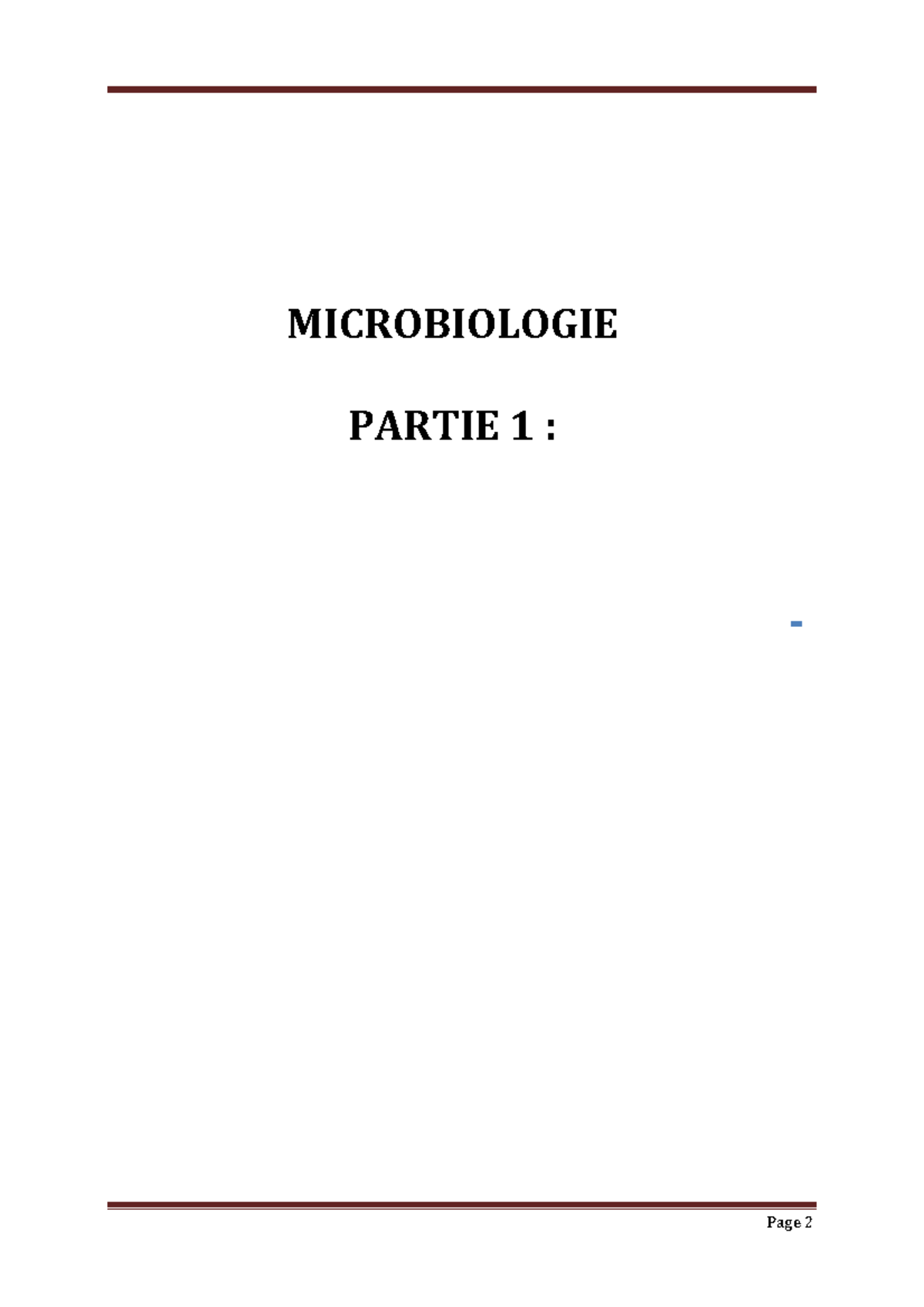 Généralités bactériennes - MICROBIOLOGIE PARTIE 1 : Bactériologie générale 2ème année de ...