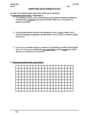 Evolution Lab Answer Sheet - Spring 2022 GEL 109 75 EVOLUTION AND ...