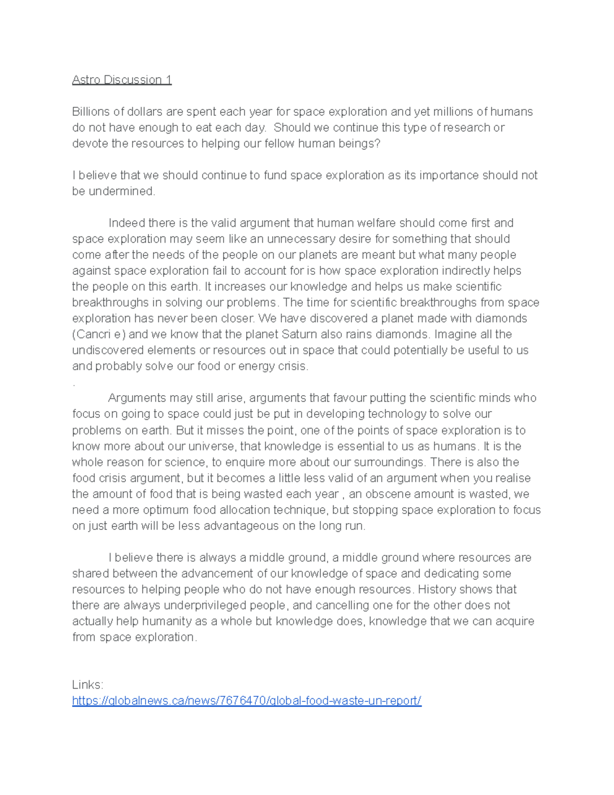 Astro Discussion 1 - Should we continue this type of research or devote ...