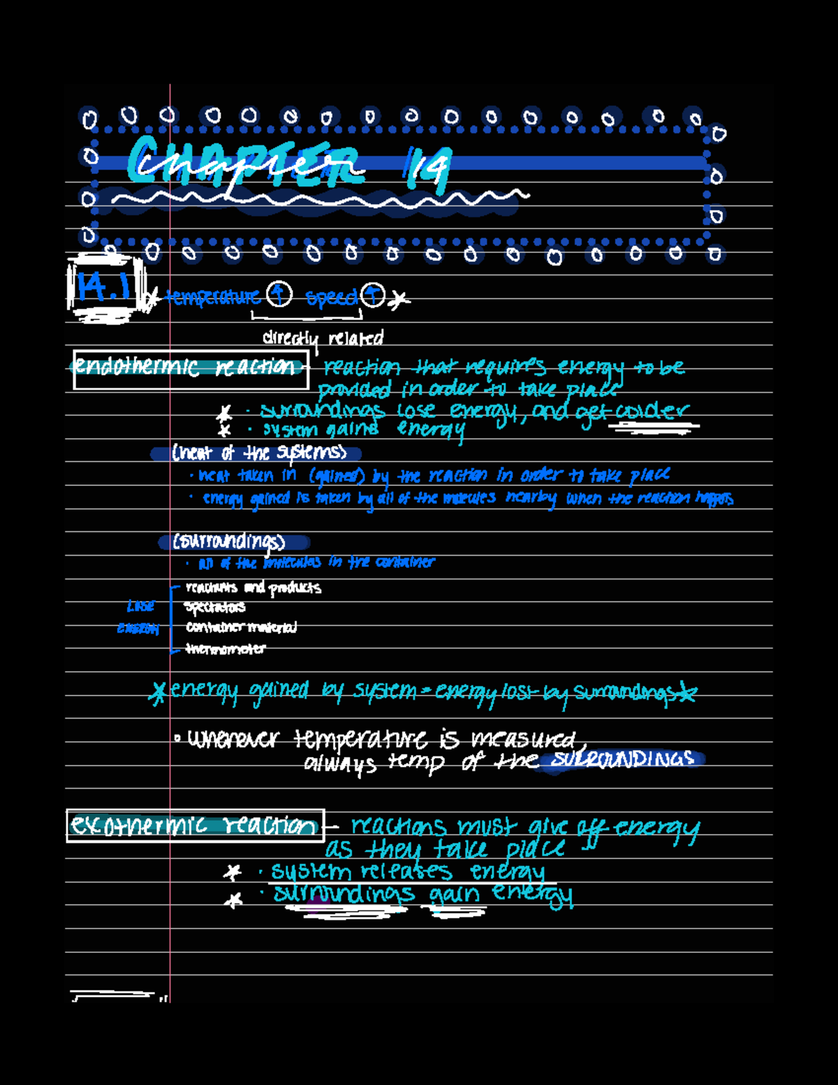Chapter 14 Notes - Heat, Energy Transfer, endothermic and exothermic ...