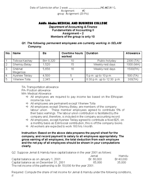 Account year 2 Calculate Taxes, Fees and Charges - Occupational ...