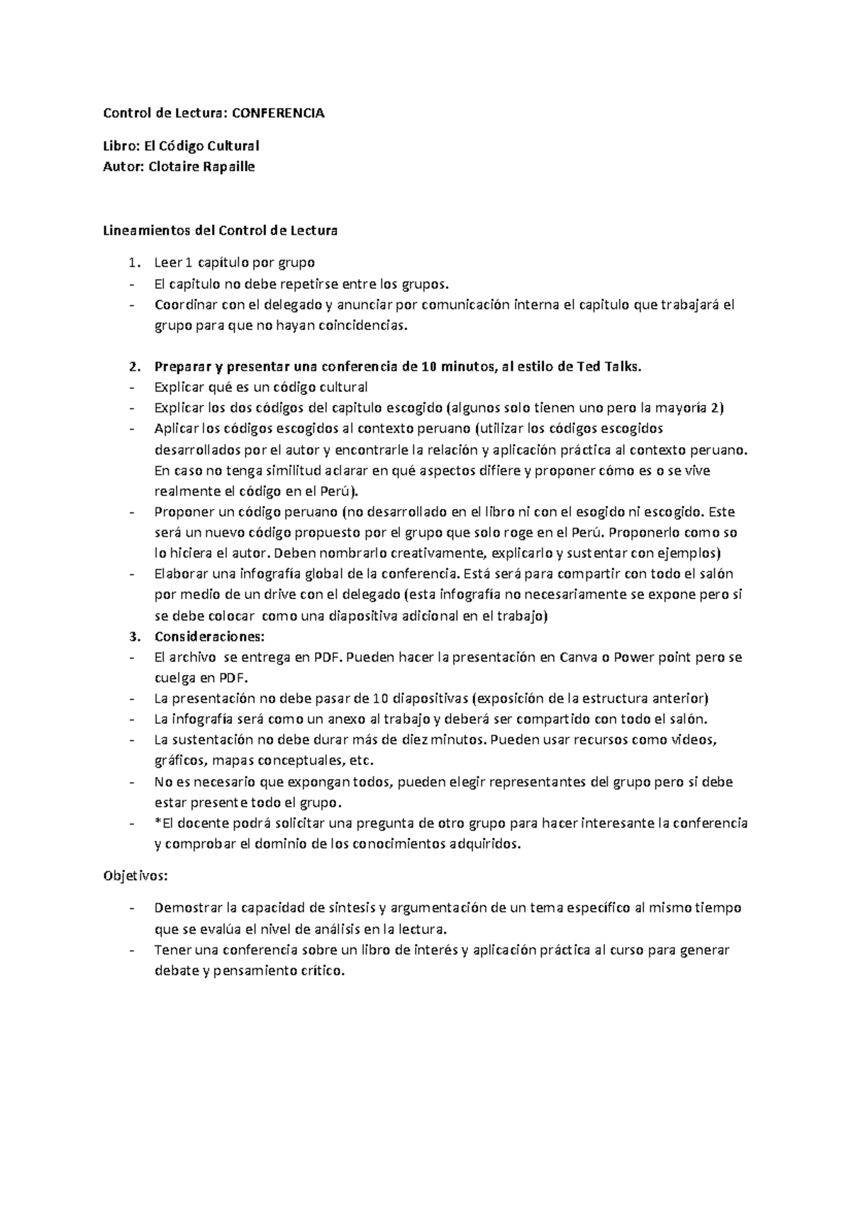 Control de Lectura PU66 2 comportamiento organizacional - Control de ...