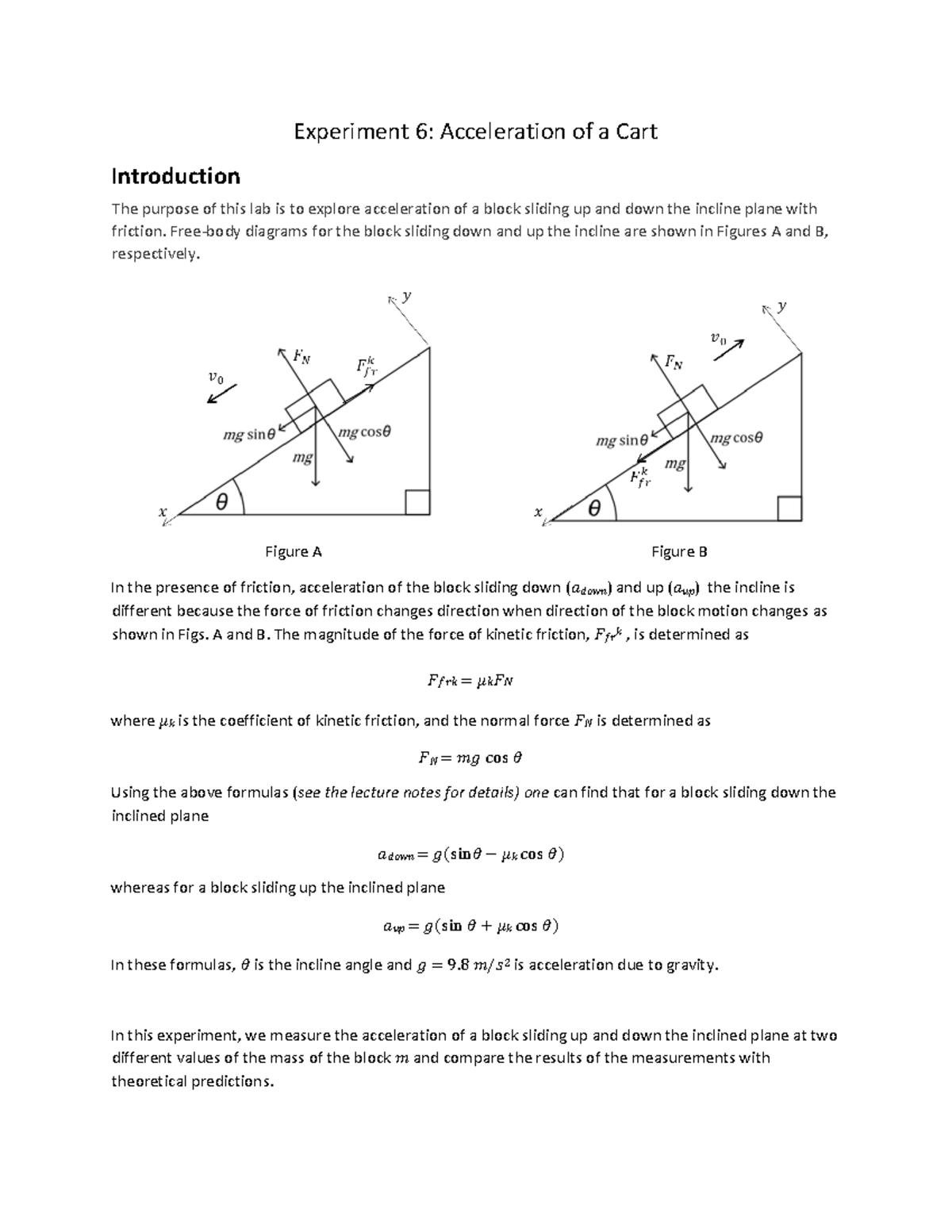 6 Acceleration of a Cart-hammad - Experiment 6: Acceleration of a Cart ...