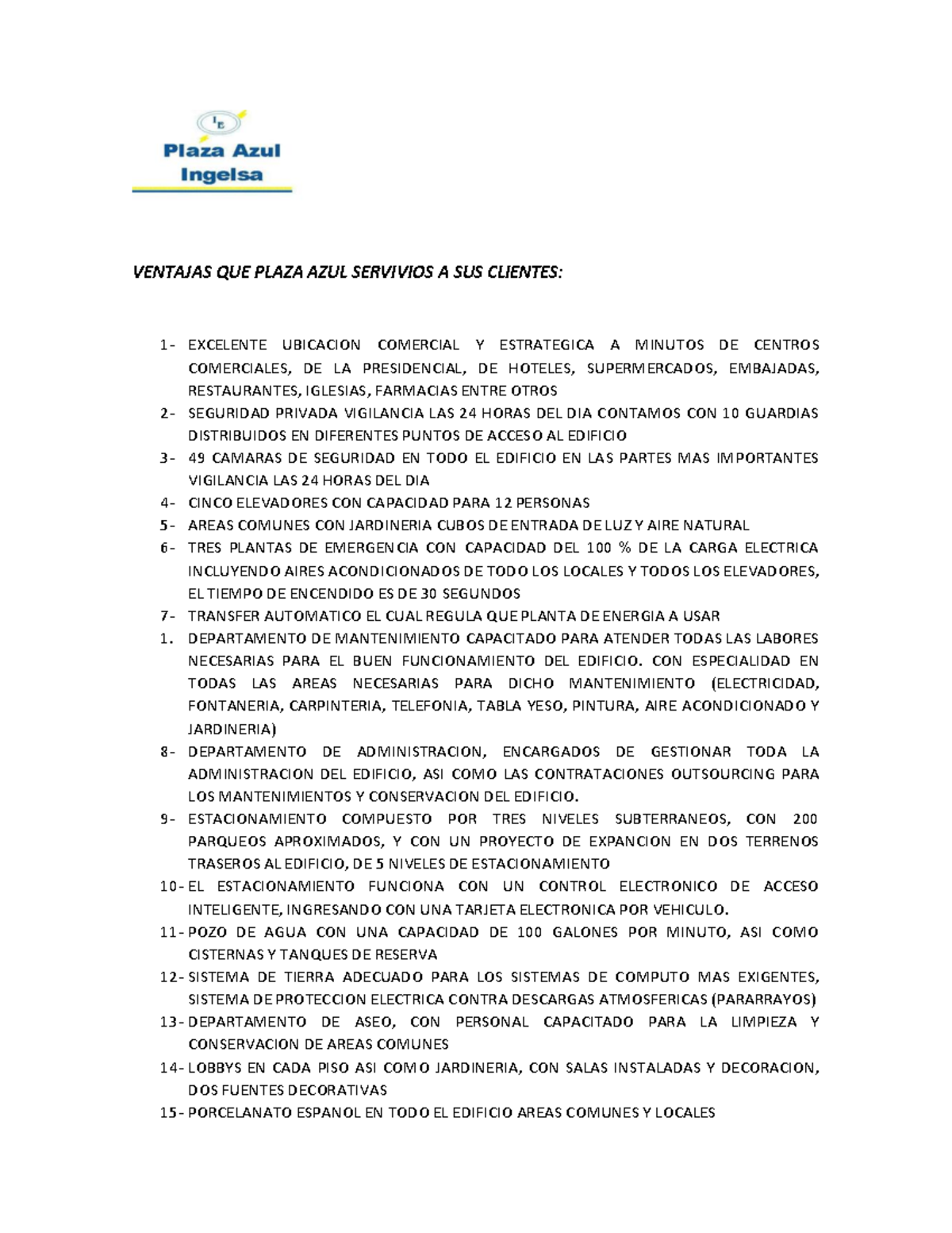 Ventajas Plaza Azul - Apuntos de Ensayo - VENTAJAS QUE PLAZA AZUL ...