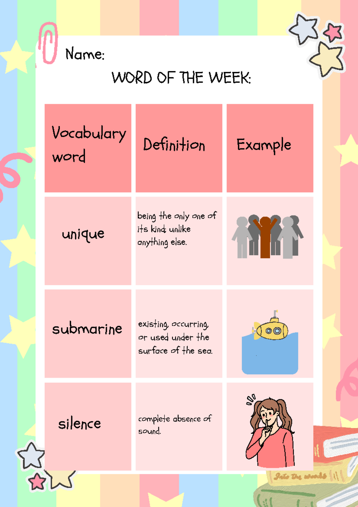 WORD-OF-THE-WEEK-11 - For students' activity - Name: WORD OF THE WEEK ...