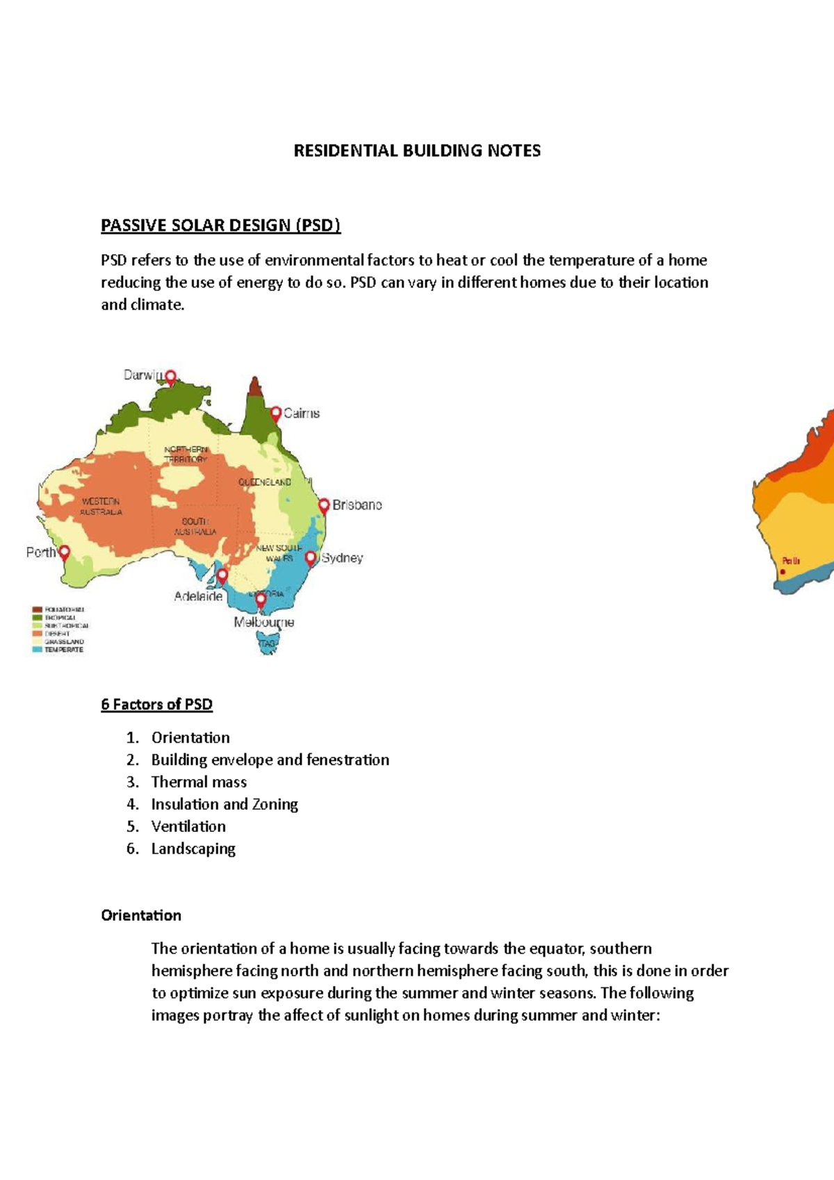 Residential Building Notes - RESIDENTIAL BUILDING NOTES PASSIVE SOLAR ...