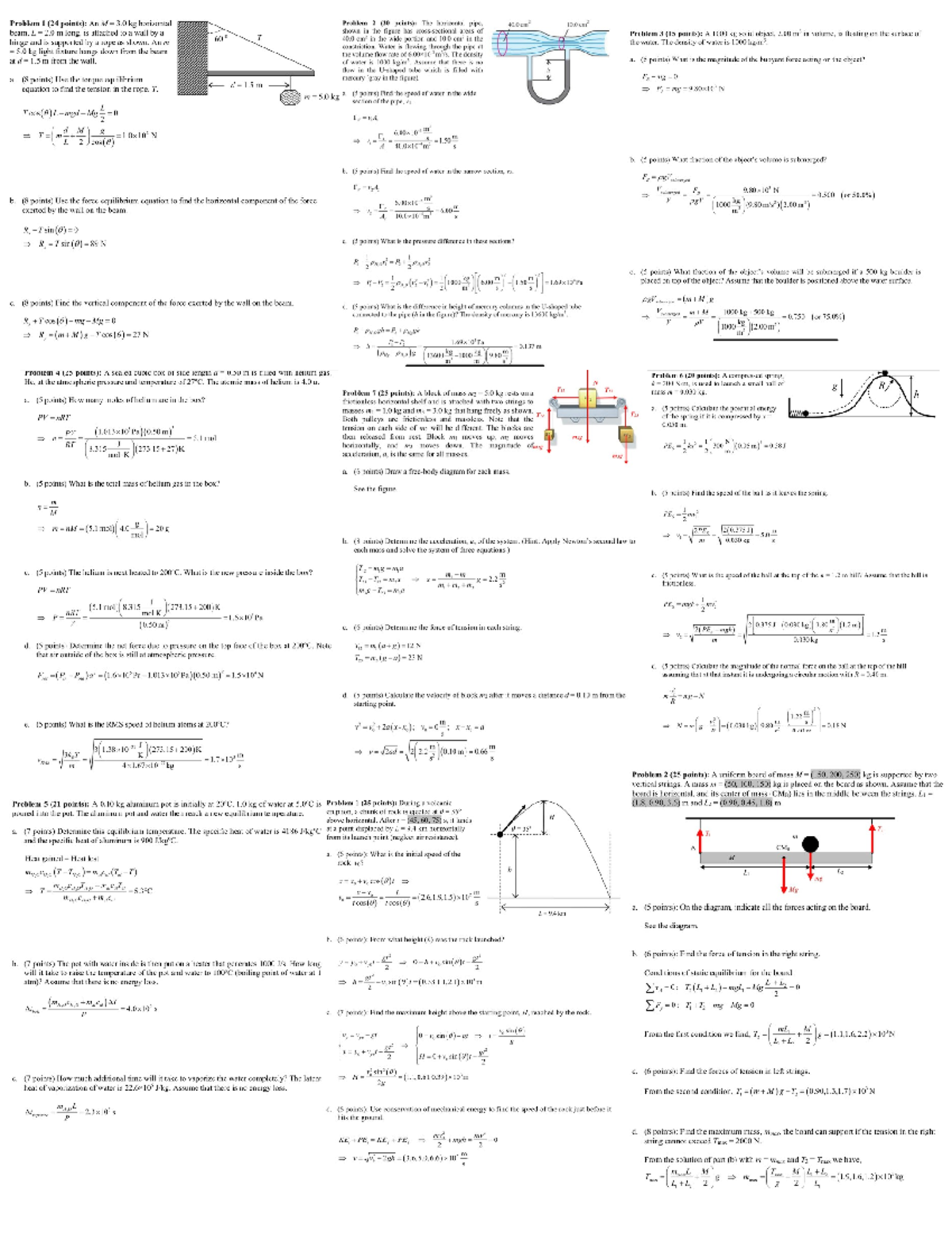 Physics study guide - PHYS 1145 - Studocu