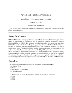 MATH154 Problem 6 - A continuation of MATH 153 with emphasis on ...