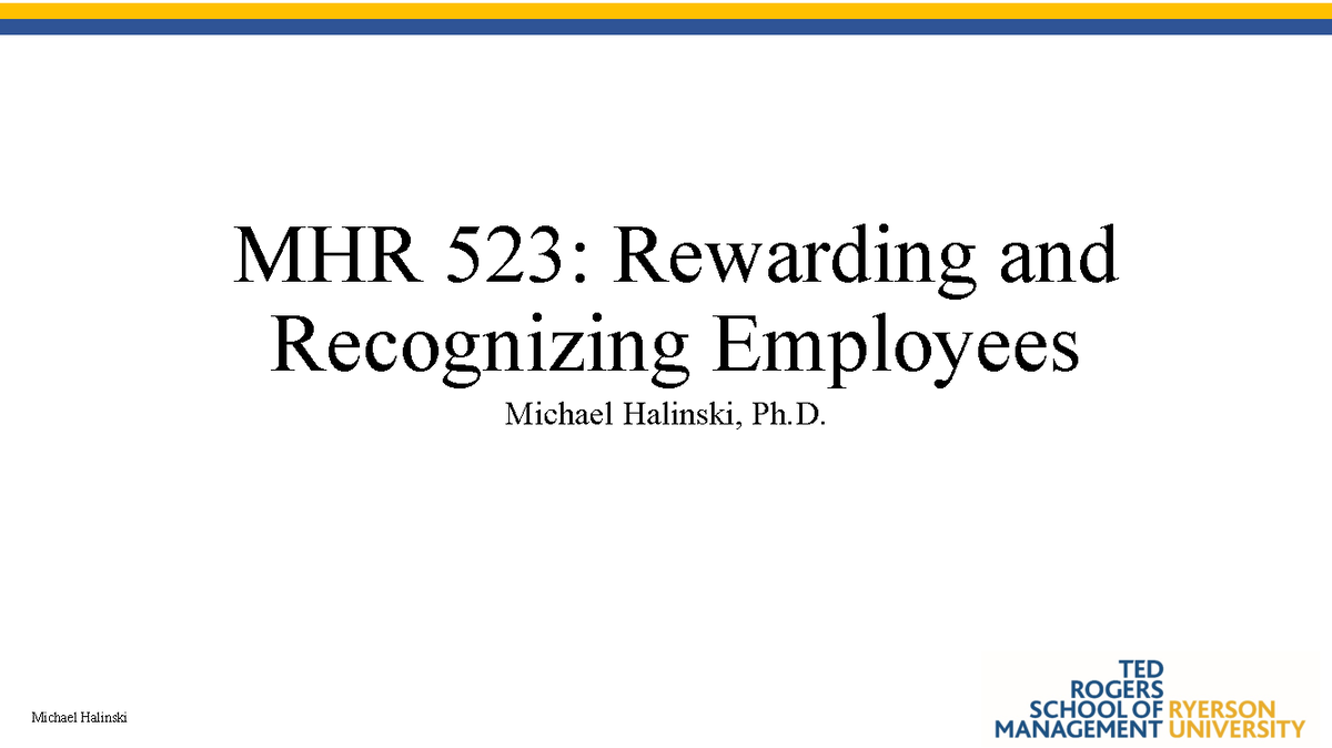 MHR 523 Class 8a Rewards Students - MHR 523: Rewarding and Recognizing ...