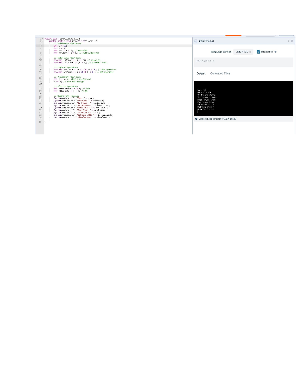 AJ DOCS EXERCISE - 1 public class OperatorExample 2 public static void ...