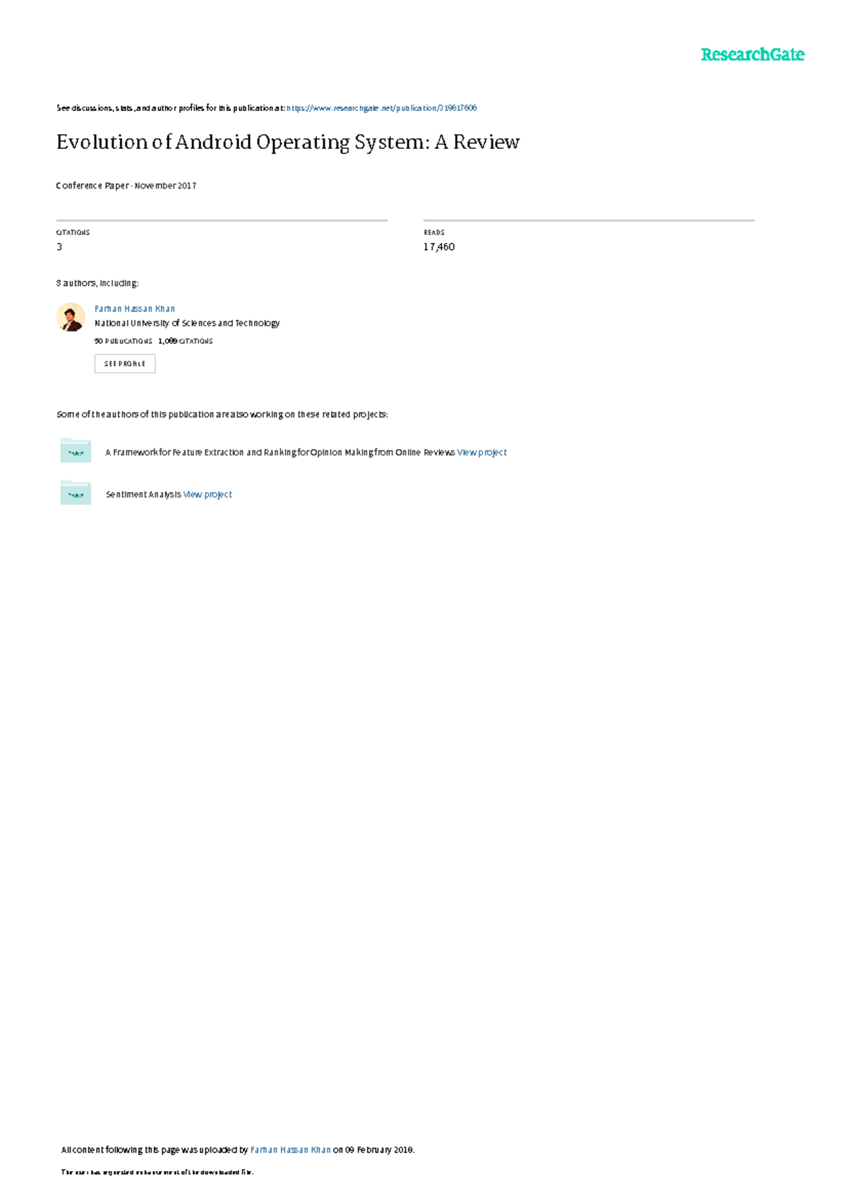 Haris Basit-Reviewof Evolutionof Android-updated - See discussions ...