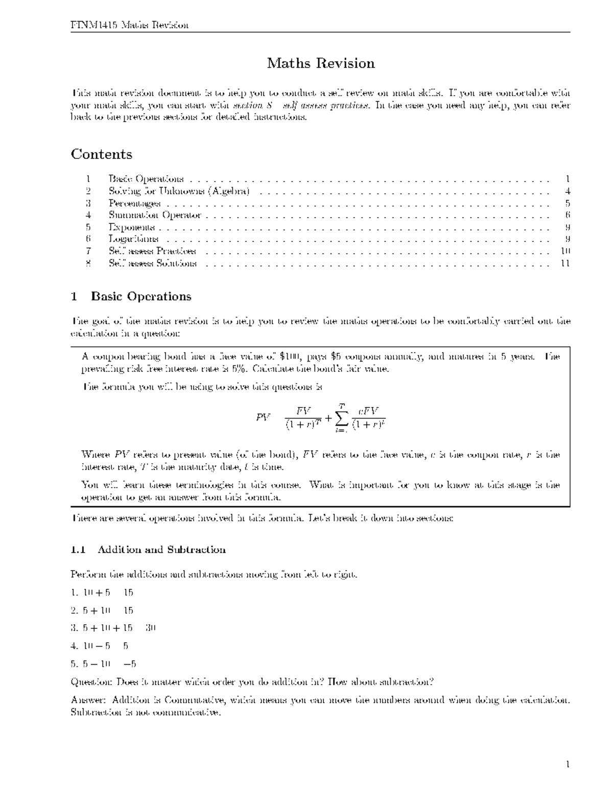 Maths Revision - Maths Revision This math revision document is to help ...