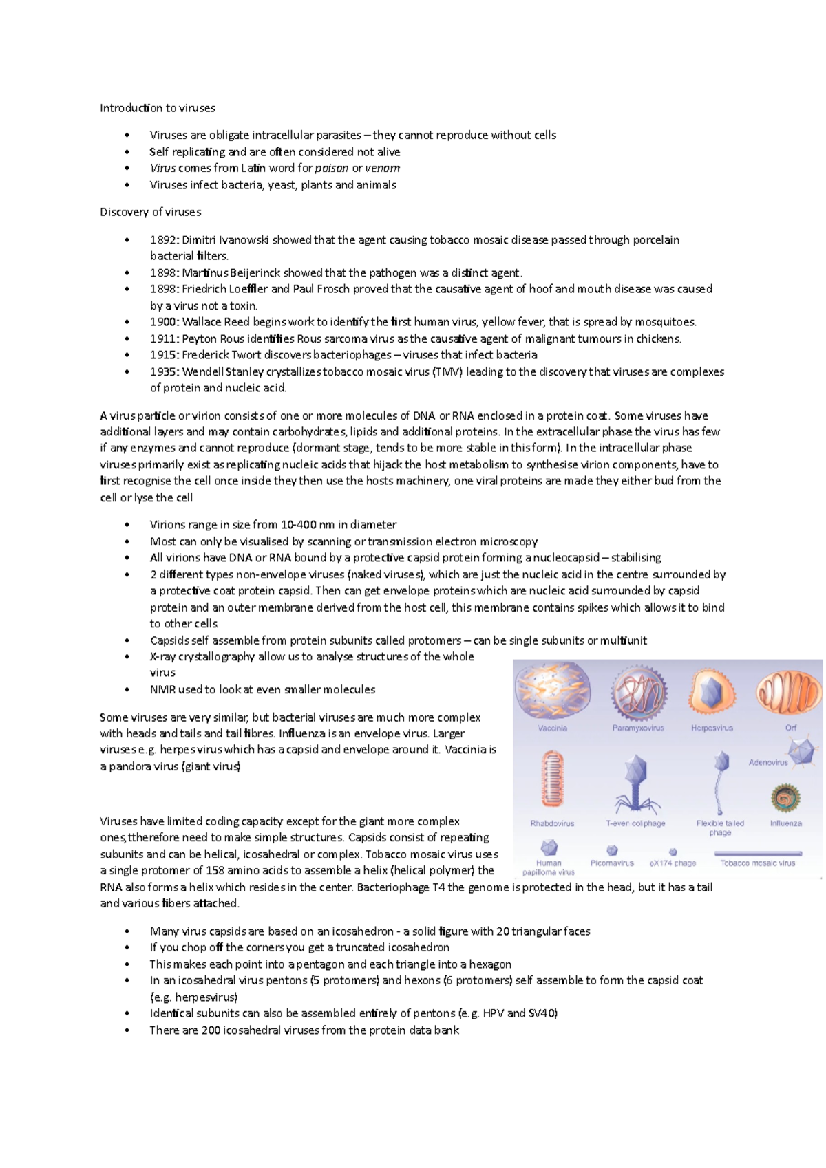 Lecture 8 - Introduction to viruses - Introduction to viruses Viruses ...