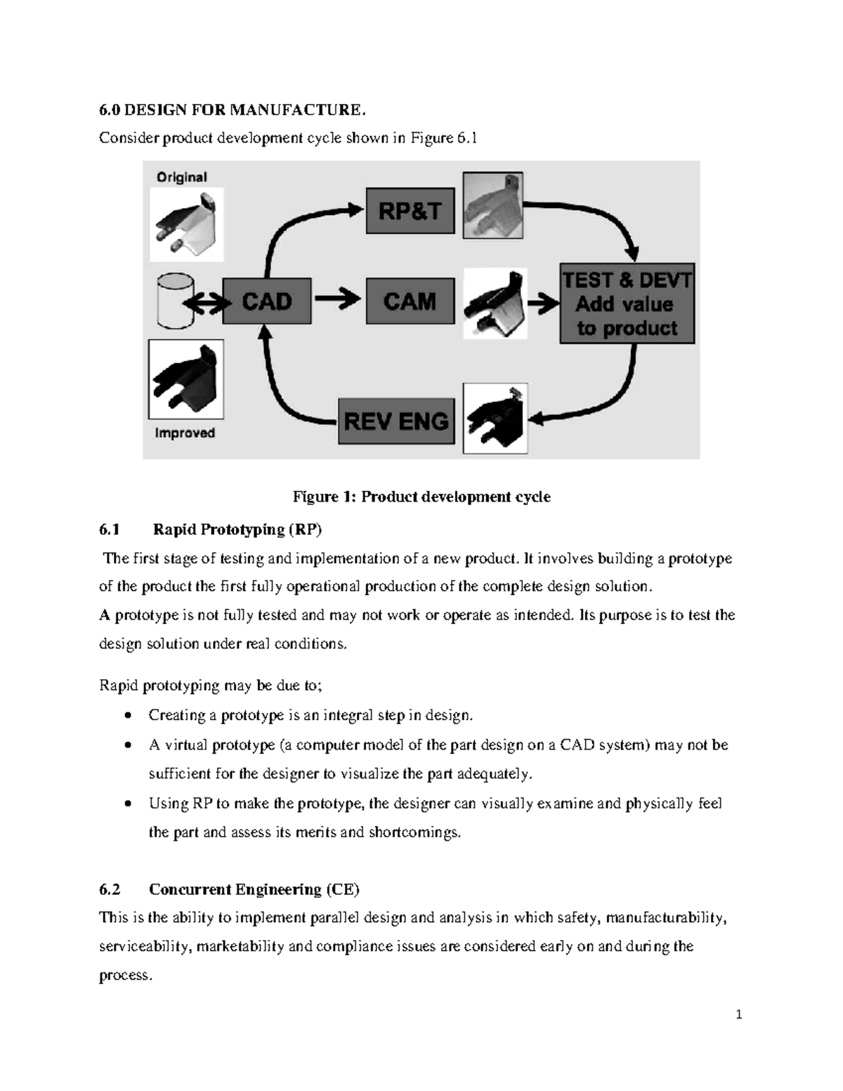 6.0 Design for manufacture - 1 6 DESIGN FOR MANUFACTURE. Consider ...