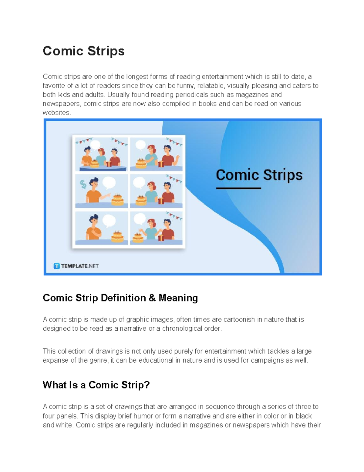 Comic-Strips-PDF - Comic Strips Comic strips are one of the longest ...