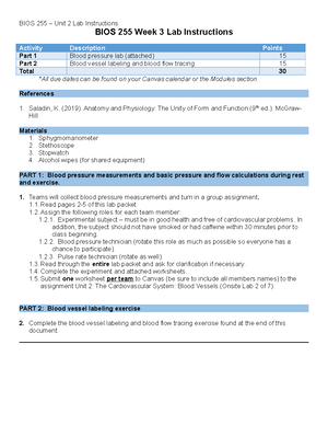 BIOS 255 Week 5 Lab - BIOS 255 – Week 5 Lab Instructions BIOS 255 Week ...