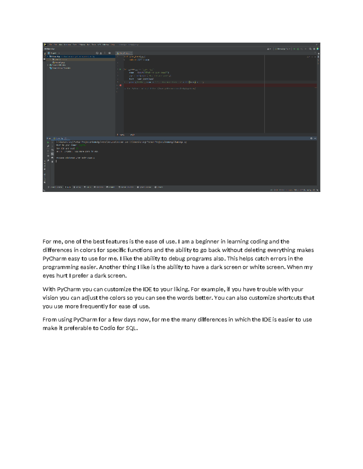 It 140 mod 2 assignment Name Age - For me, one of the best features is ...