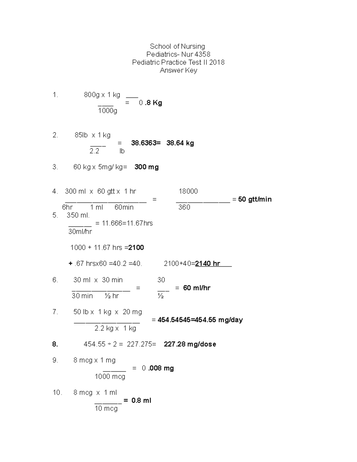Pediatric Practice I I Key 2017 - School of Nursing Pediatrics- Nur ...