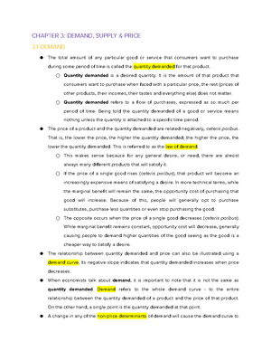 ECON Final EXAM Cheat Sheet - CHAPTER 5 – TAXES – SOCIAL EFFECT AND DWL OF TAXES – TAX INCIDENCE ...