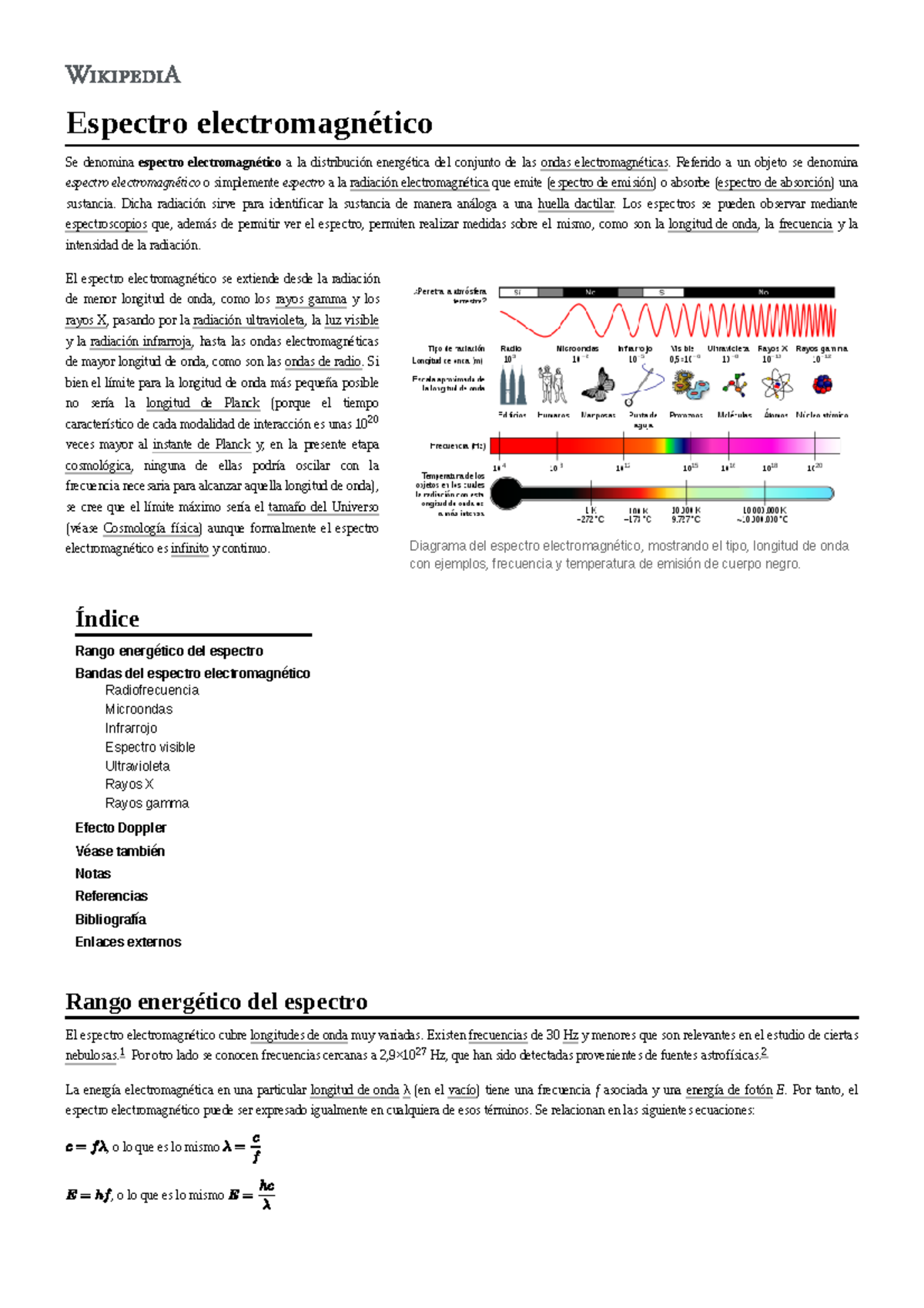 Espectroelectromagnetico - Espectro electromagnético Se denomina espectro electromagnético a la ...