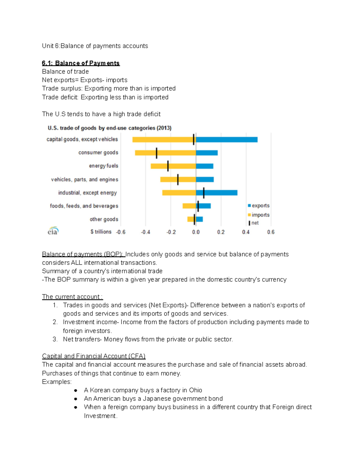 Unit 6 Currency exchange - Unit 6:Balance of payments accounts 6 ...