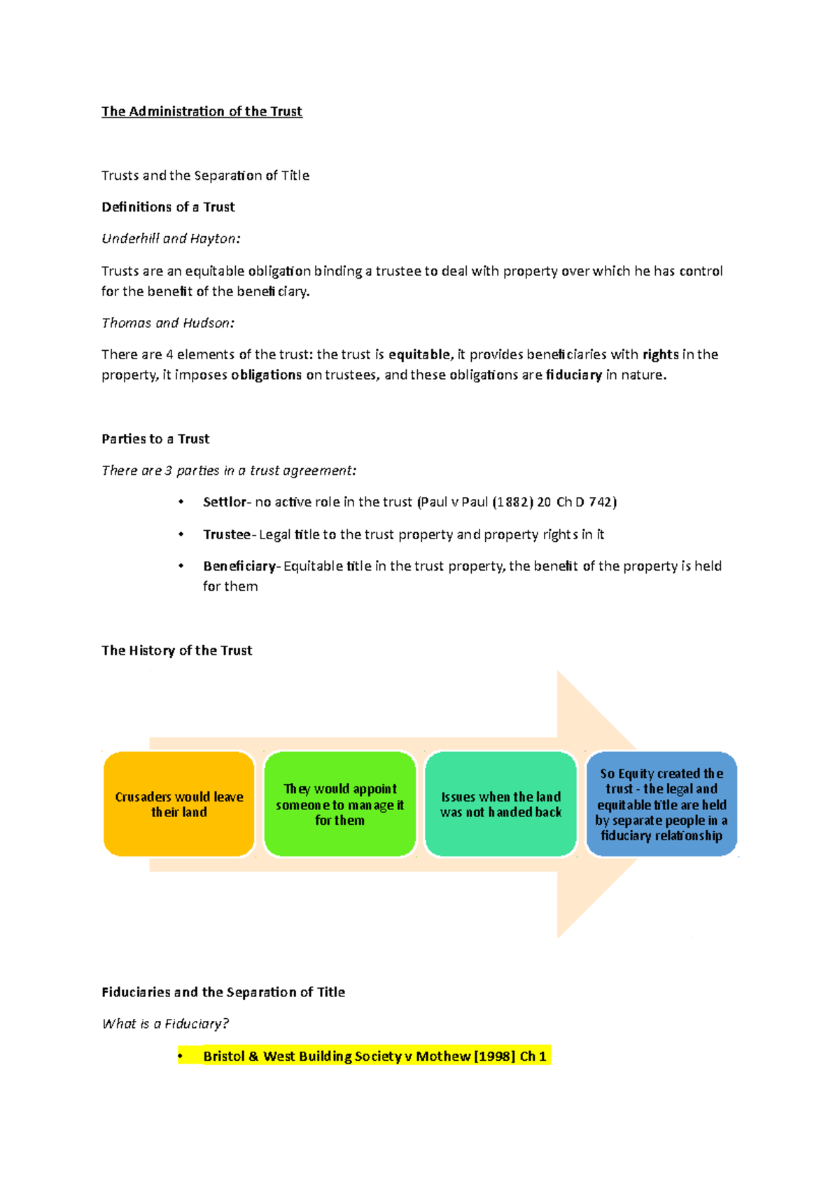 The Administration of the Trust - The Administration of the Trust ...