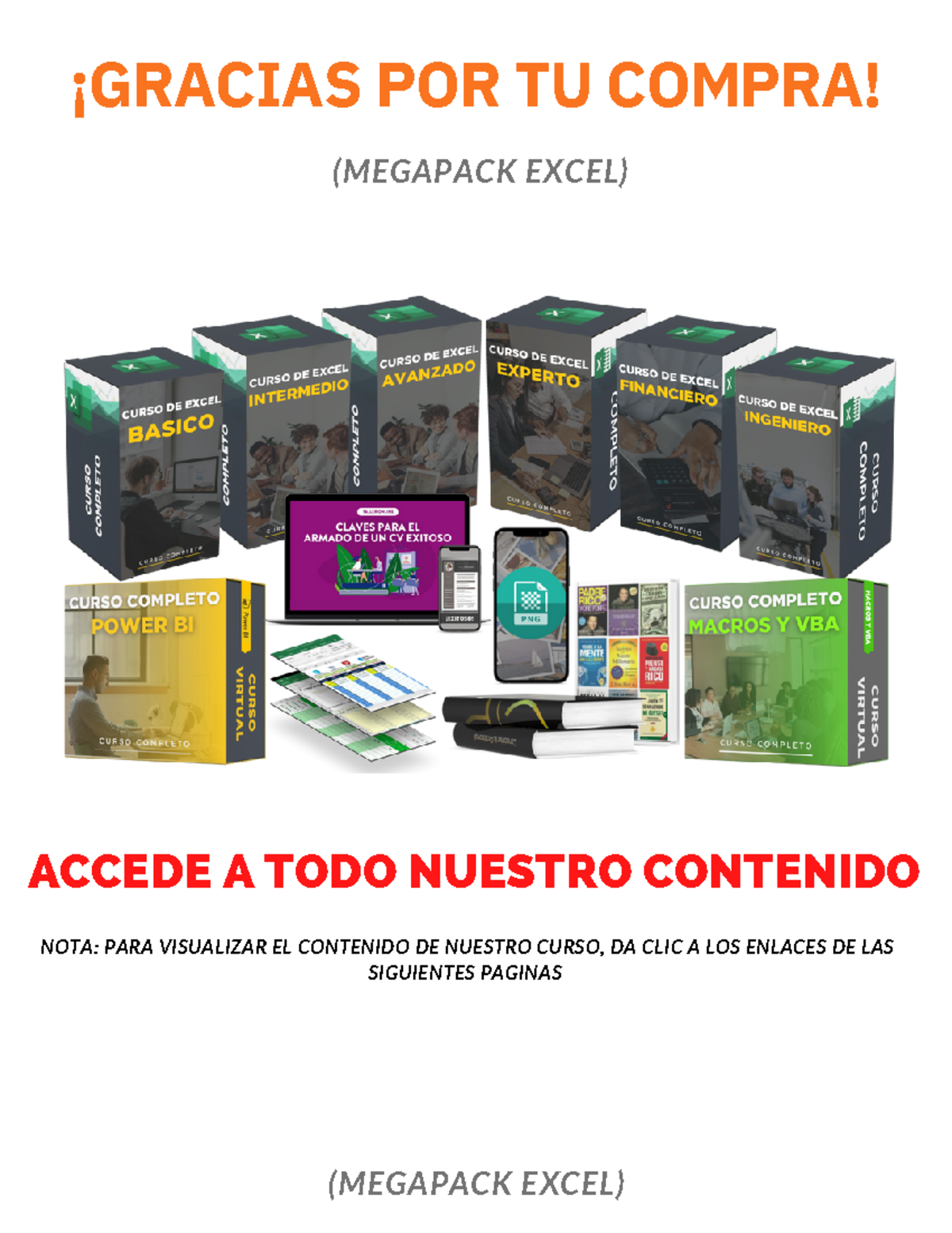 Megapack+DE+ Excel+++ Bonos+( Descargar) - (MEGAPACK EXCEL) ¡GRACIAS POR TU COMPRA! NOTA: PARA ...