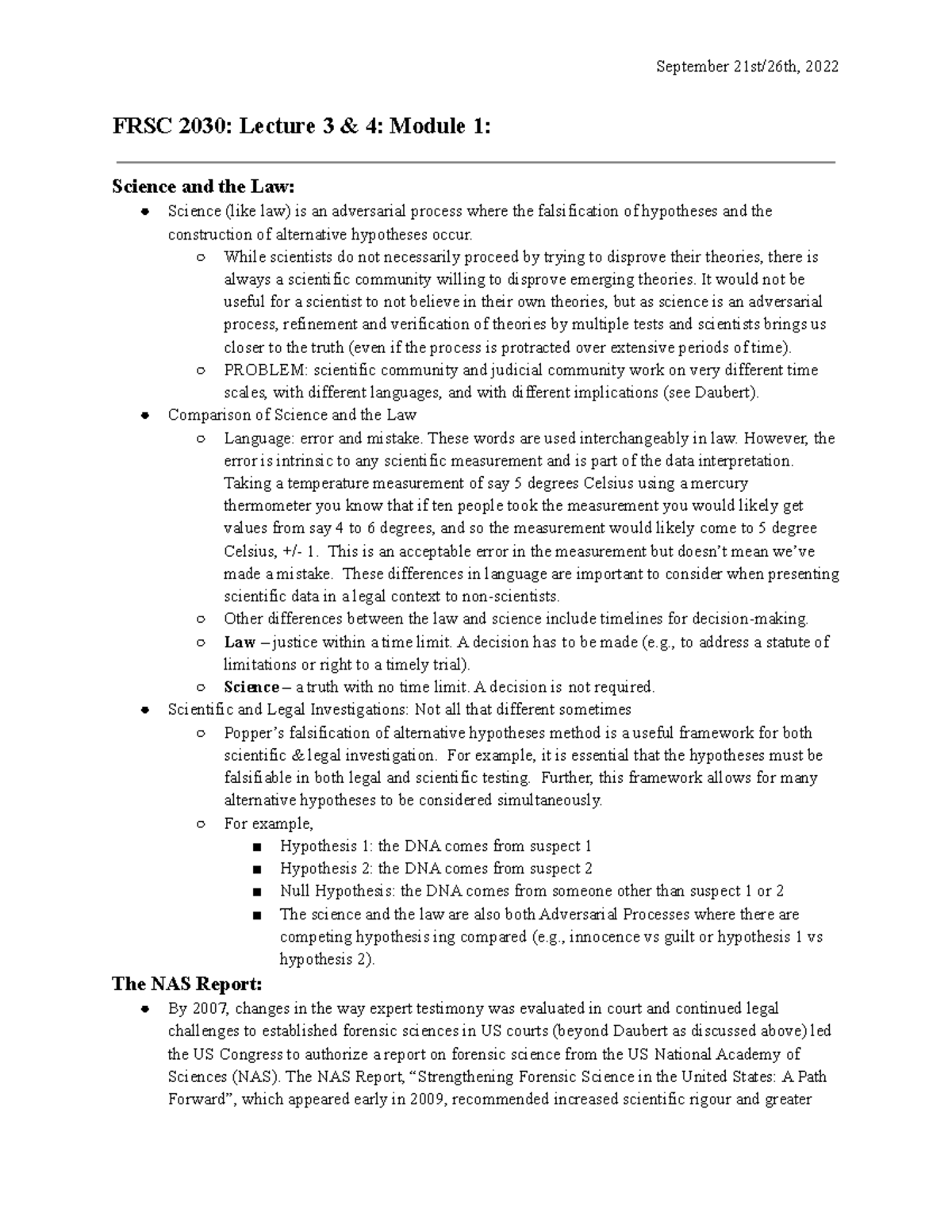 FRSC 2030 Lecture 3 4 Module 1 - FRSC 2030: Lecture 3 & 4: Module 1 ...