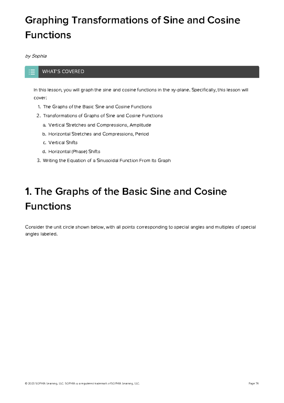 Precalculus Unit 4 Tutorials Pdf4 Graphing Transformations Of Sine