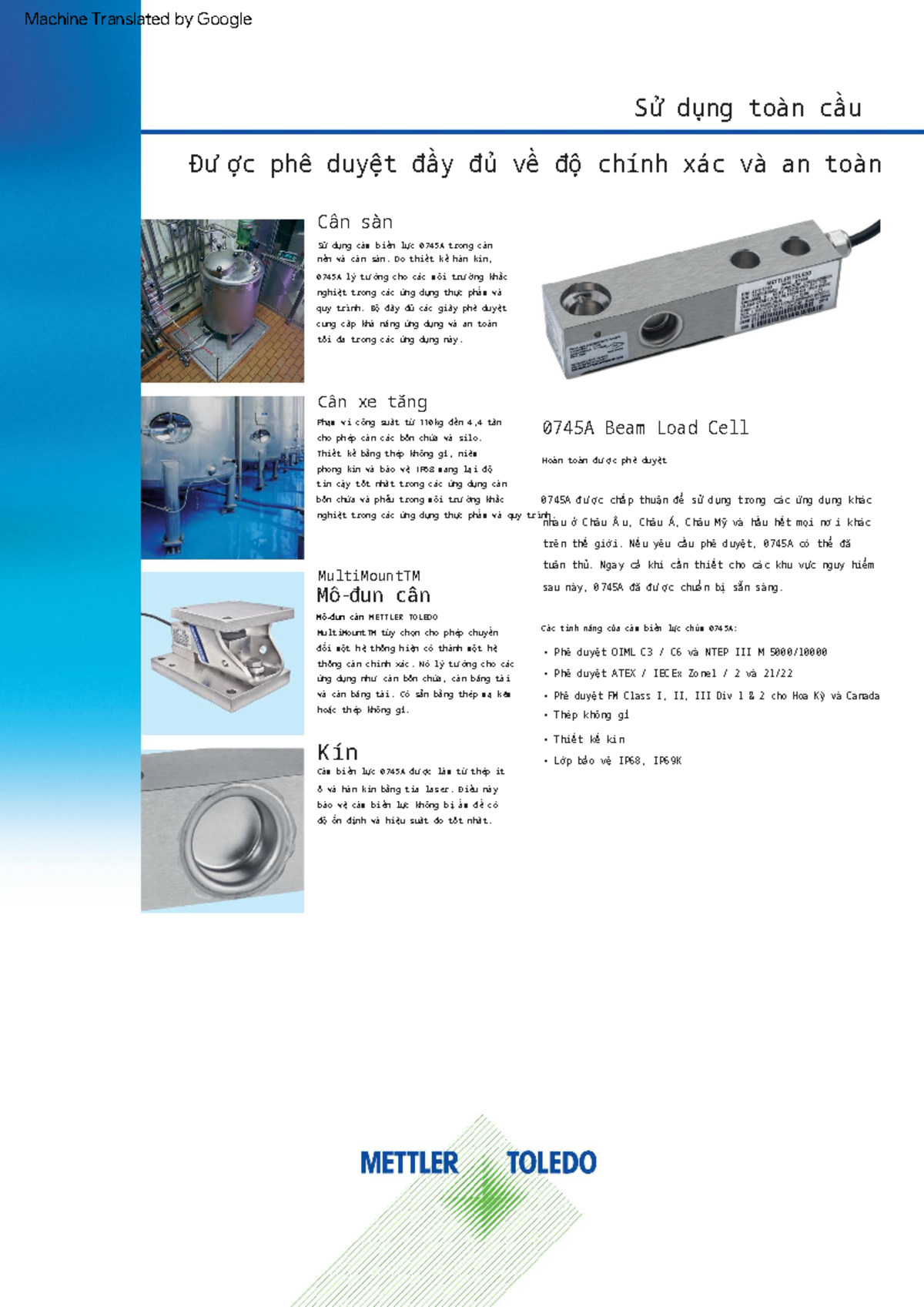 44099791 202010 19 MAR DS 0745A Load Cell EN - MultiMountTM Cân sàn Kín Mô-đun cân Cân xe tăng ...