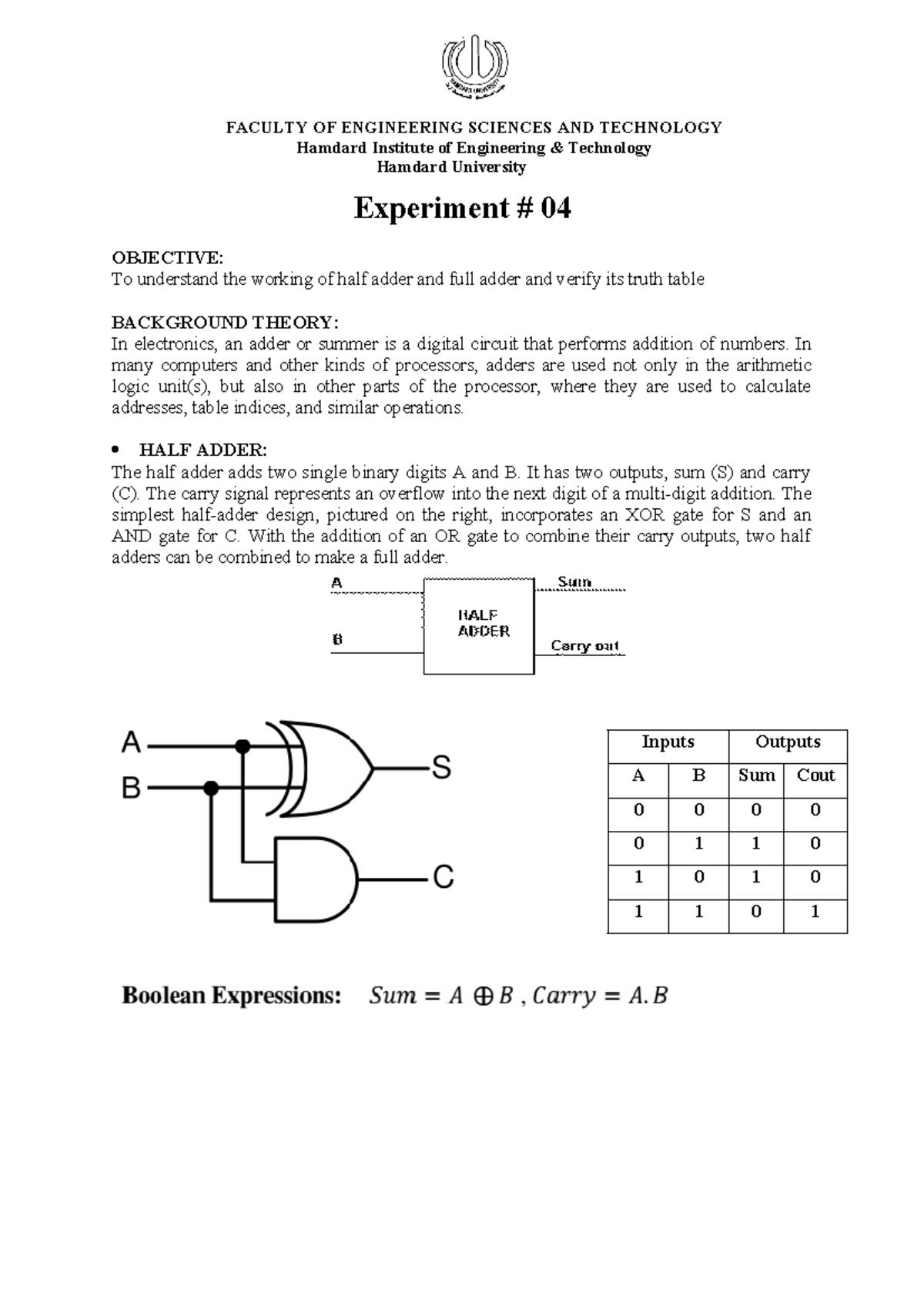 Lab 5 DLD - need the pdf of this book - Hamdard Institute of Engineering & Technology Hamdard ...