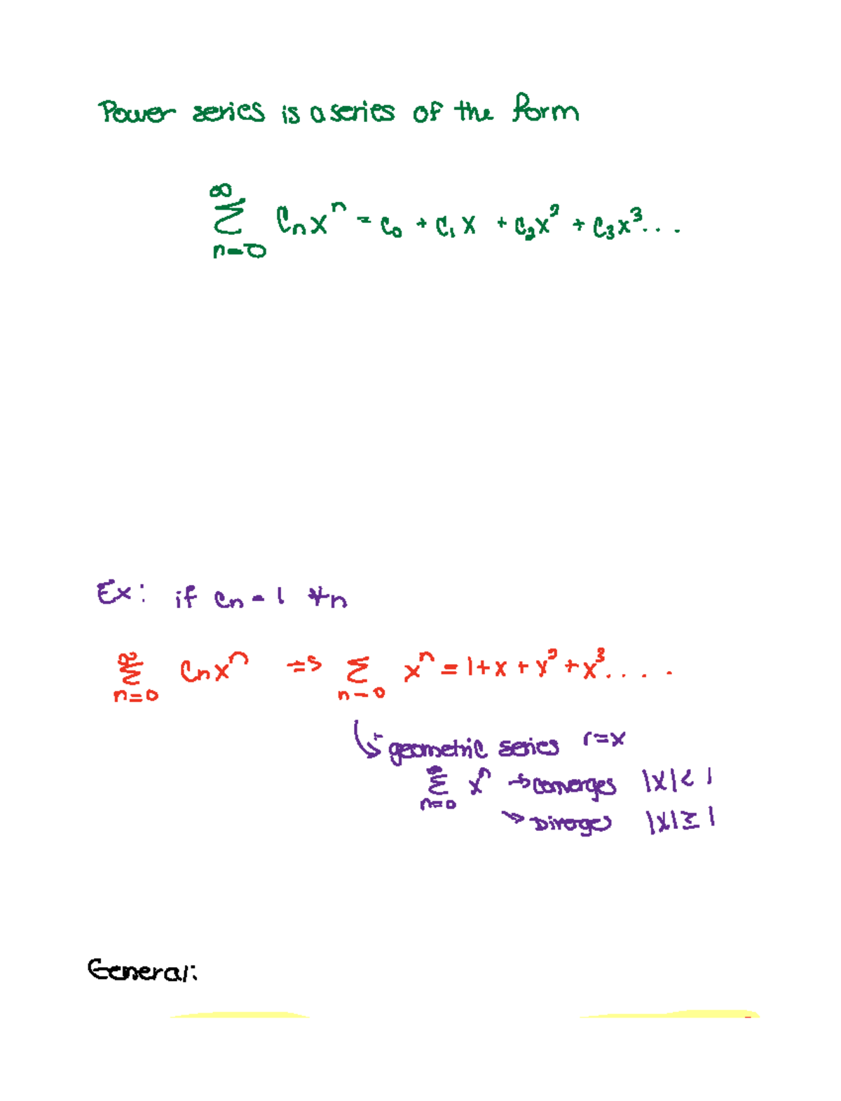 Power Series - PHY 2053C - Studocu