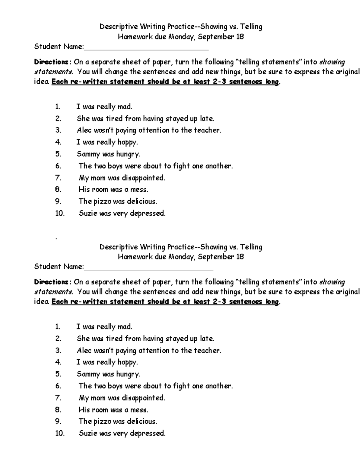 Descriptive-Writing-Practice 2 - Descriptive Writing Practice-Showing ...