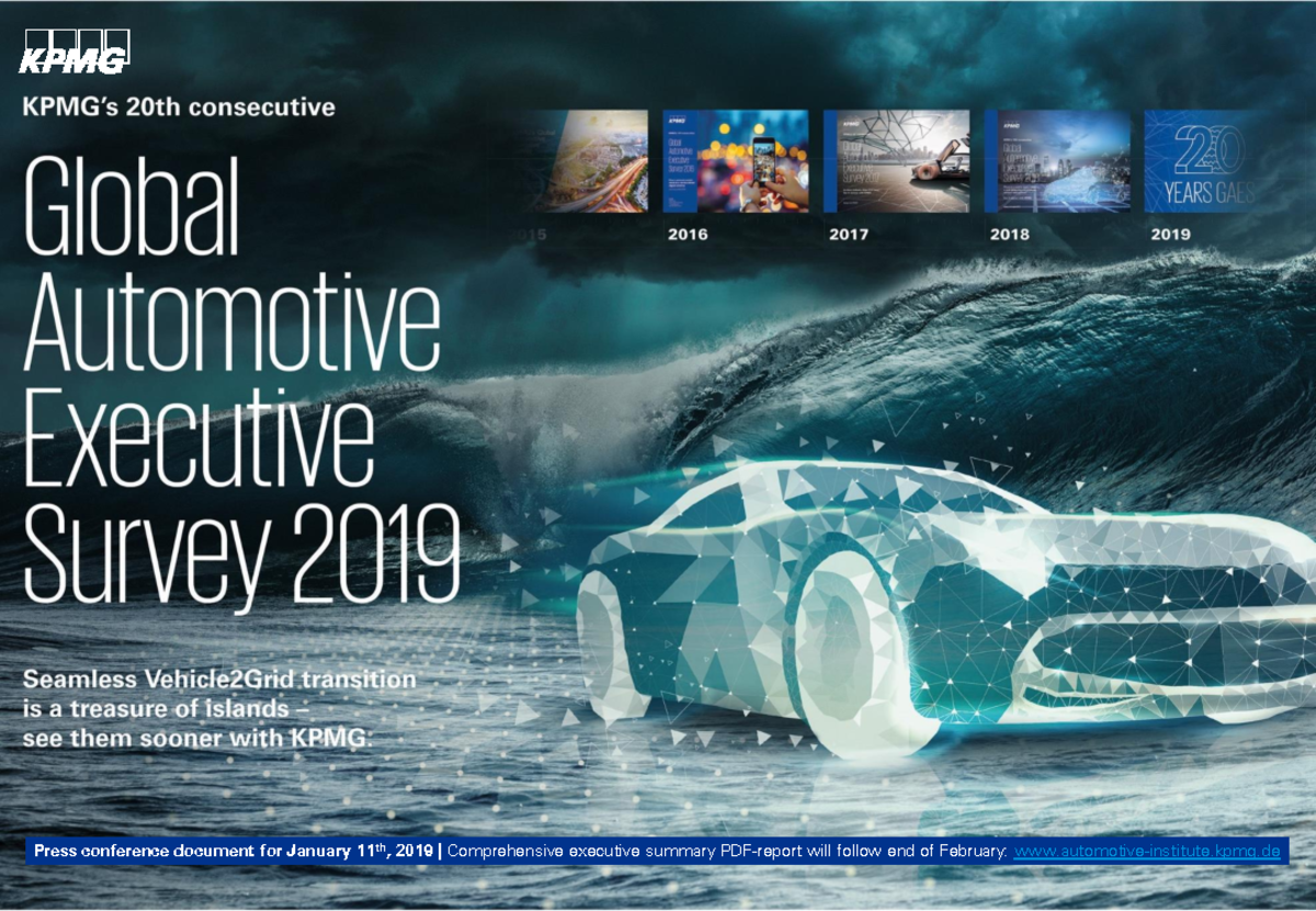 Global Automotive Executive Survey 2019 Summary - Press conference ...
