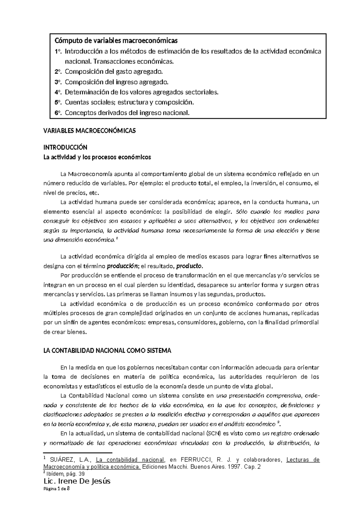 2024- Variables- Macro - VARIABLES MACROECONÓMICAS INTRODUCCIÓN La ...