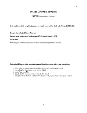 Wgu d221 - Describe a healthcare-related situation (S) prompting a ...
