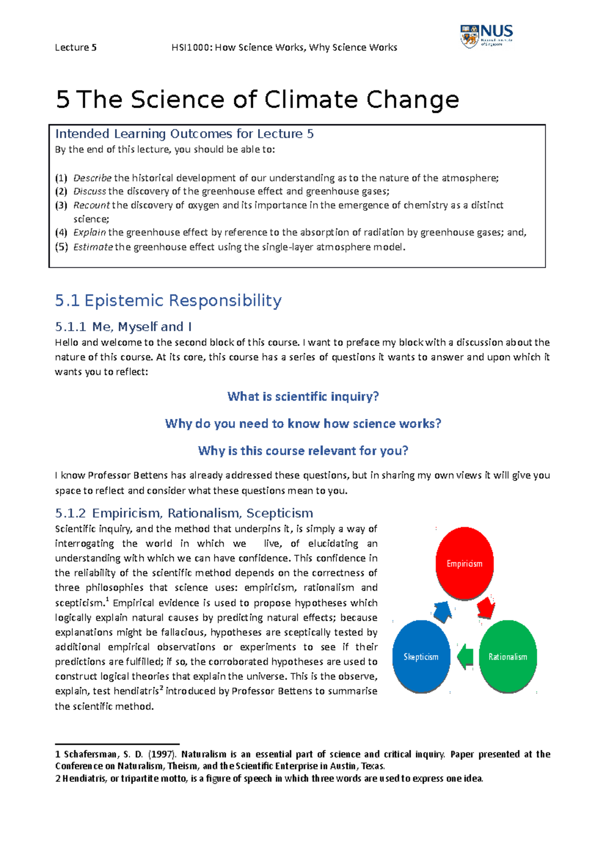 L05 Detailed Notes - 5 The Science of Climate Change Intended Learning ...
