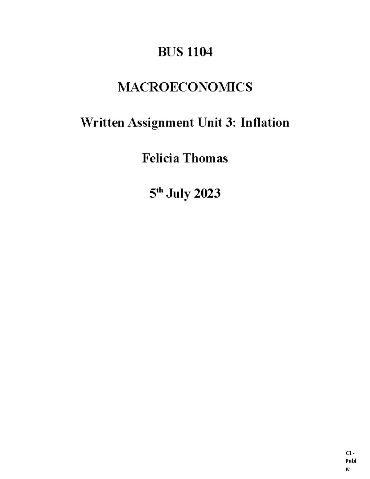 BUS 1104 Written Assignment - BUS 1104 - UoPeople - Studocu